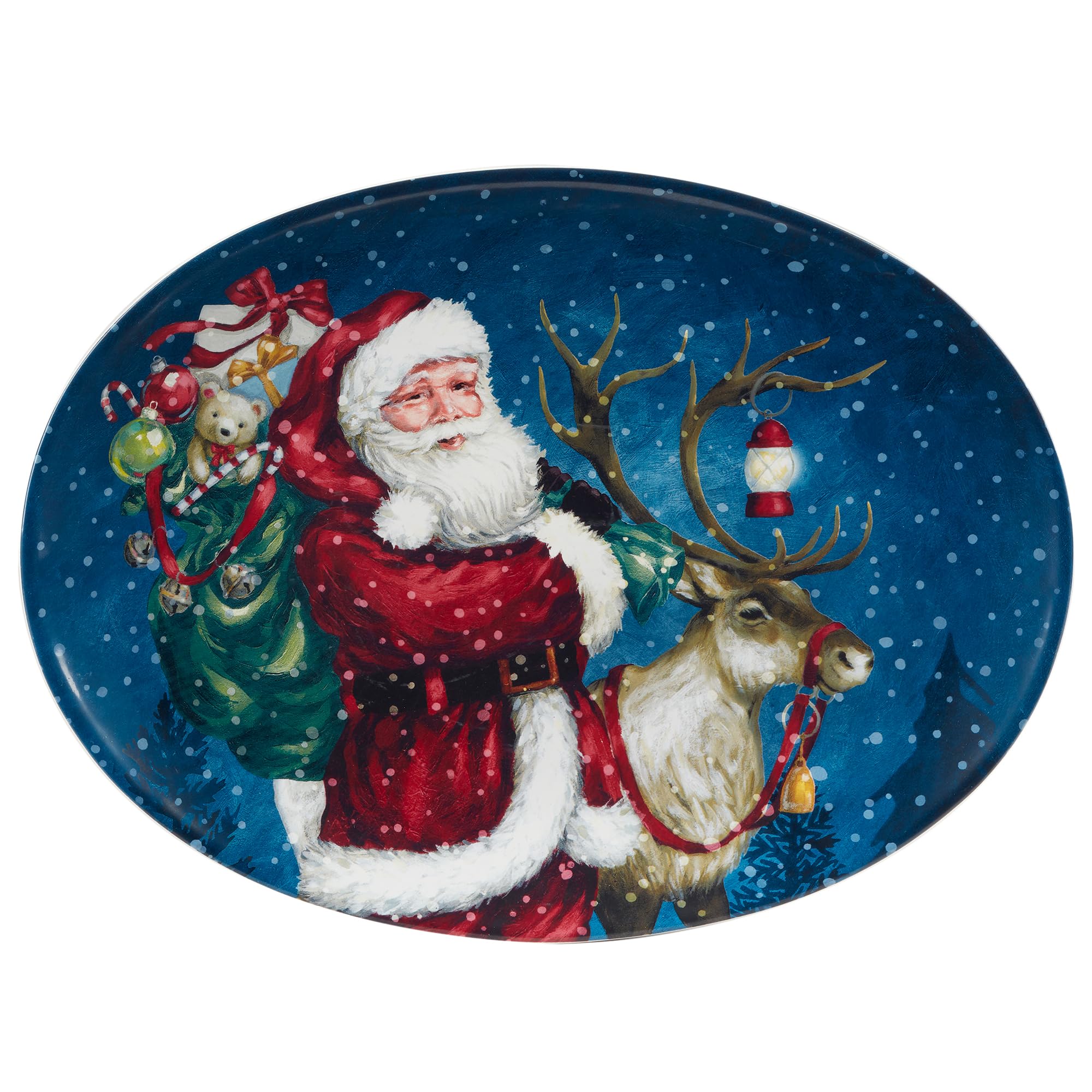 Amazon.com | Certified International Santa's Secret Oval Platter 16" x ...