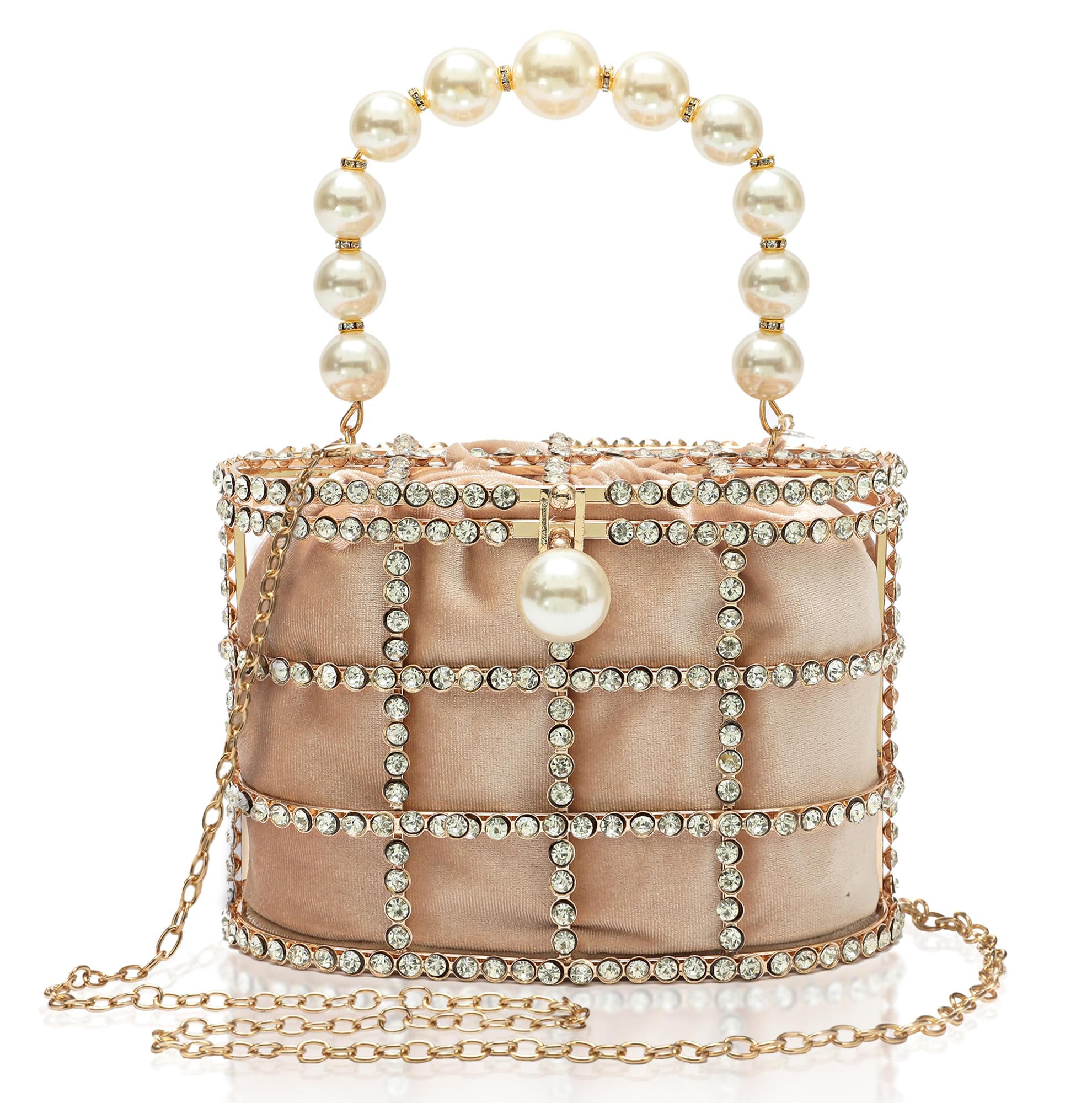 Amazon.com: CARIEDO Evening Handbag Women Clutch Purses with Pearl ...