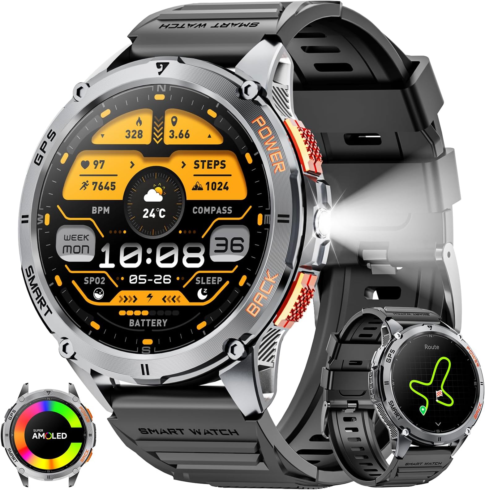 Smart Watch Fitness Tracker with Heart Rate Monitor, Blood Pressure ...