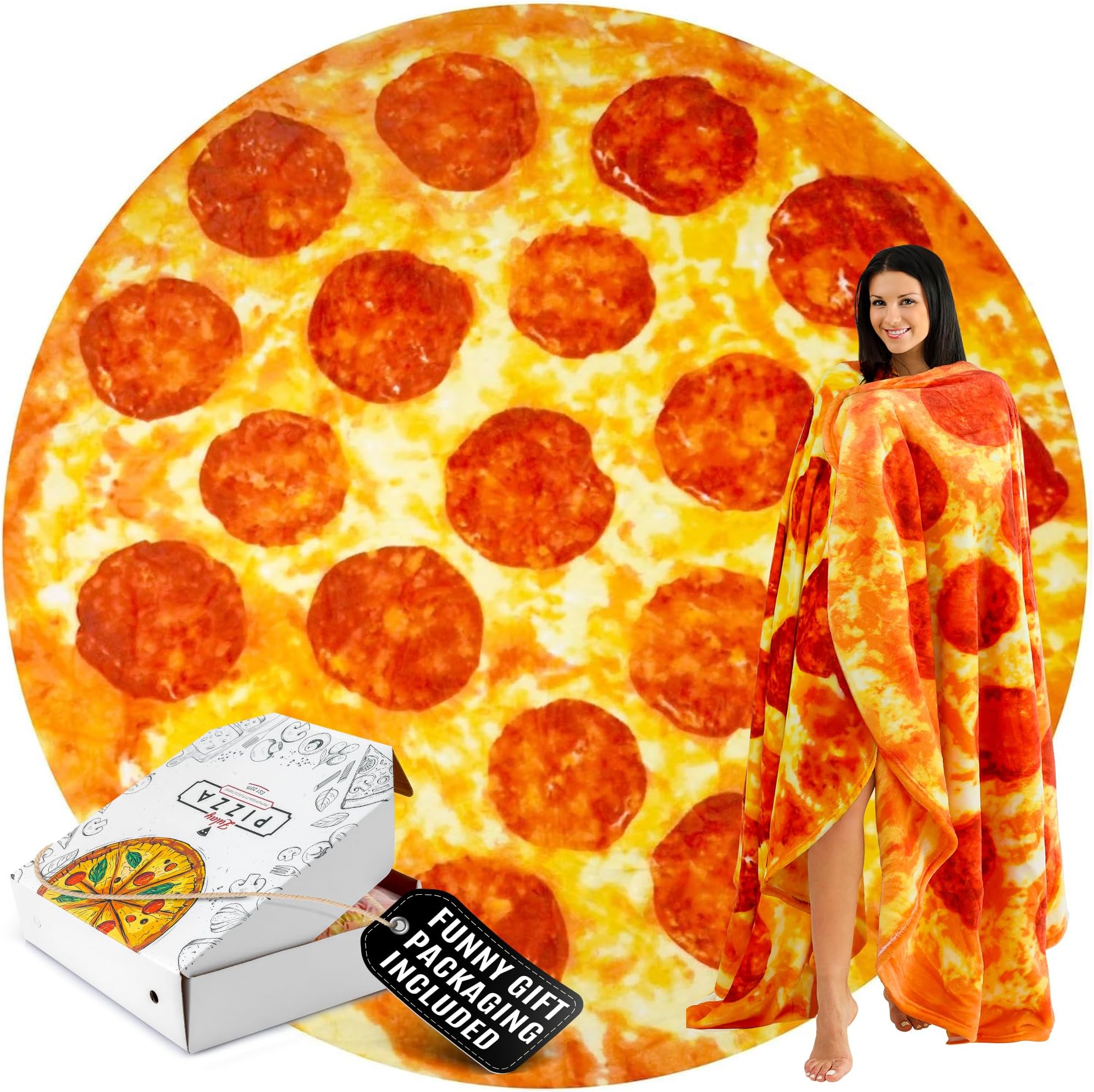 Amazon.com: Lhedon Pizza Blanket Adult Size, Blankets Queen Size, 80 ...