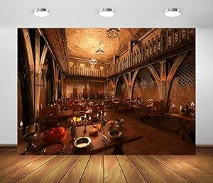 Amazon.com : BELECO 9x6ft Fabric Medieval Tavern Bar Backdrop for ...
