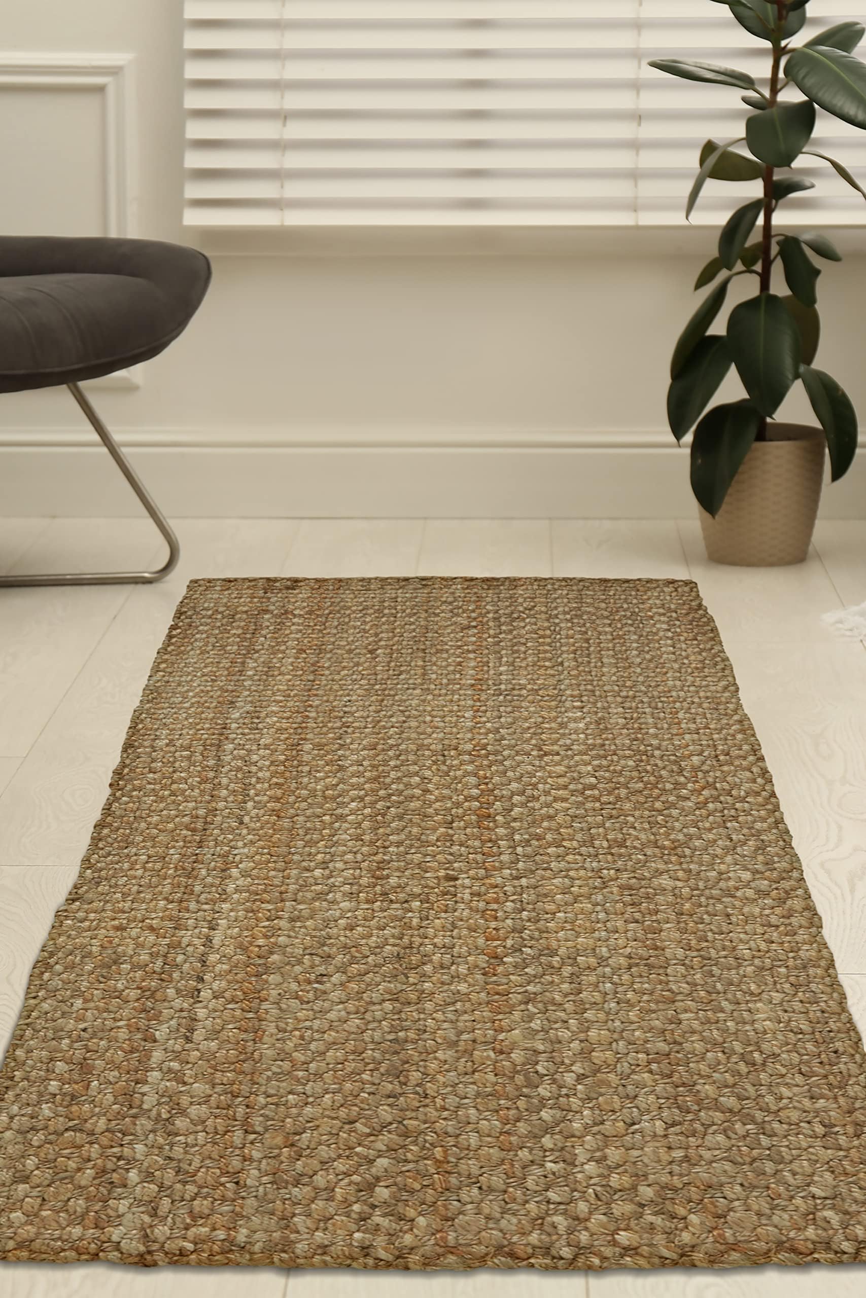 JVL Moris Hand Spun Boucle Coir Jute Doormat, 40x70cm : Amazon.co.uk ...