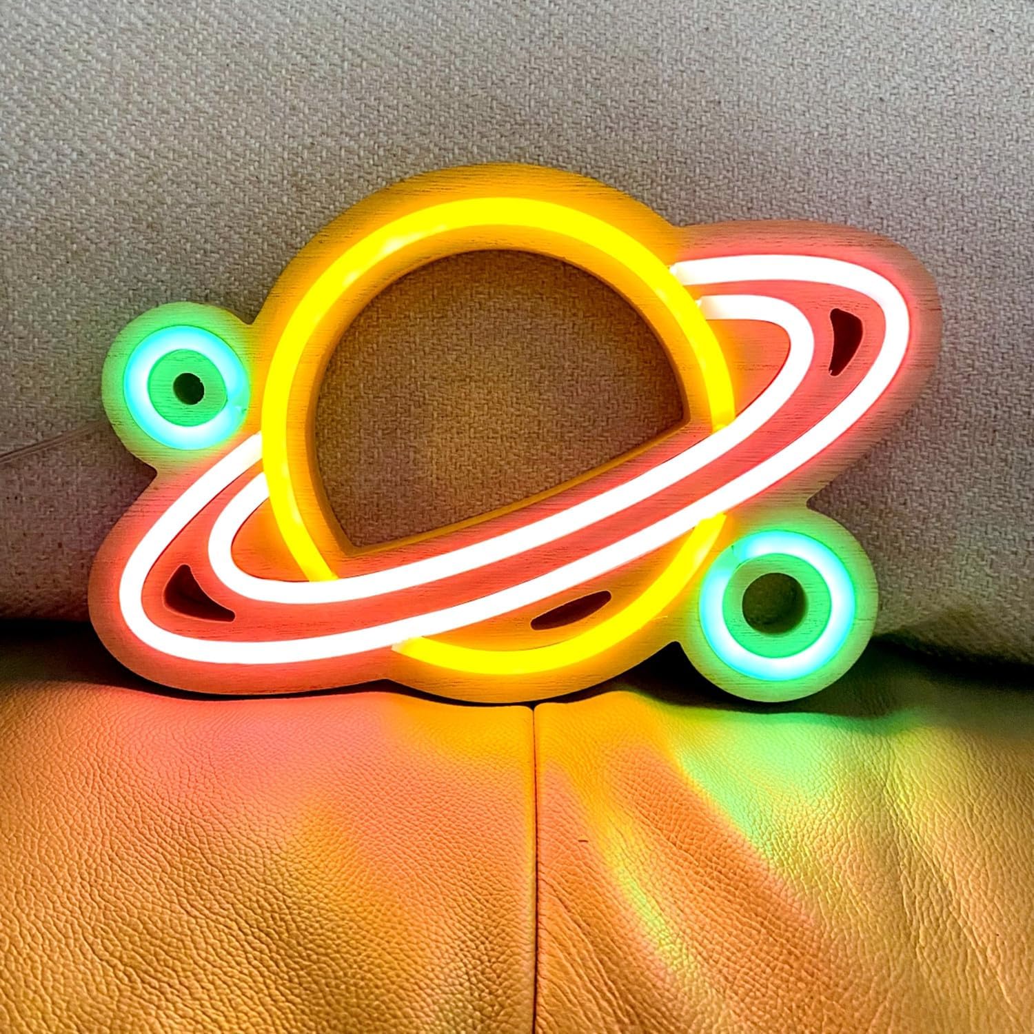 Upgraded Led Planet Neon Sign for Wall Decor, Gaming Neon Lights ...