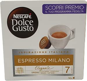 Nescafé Dolce Gusto Caffé Espresso Milano Coffee Capsule Coffee 16 ...