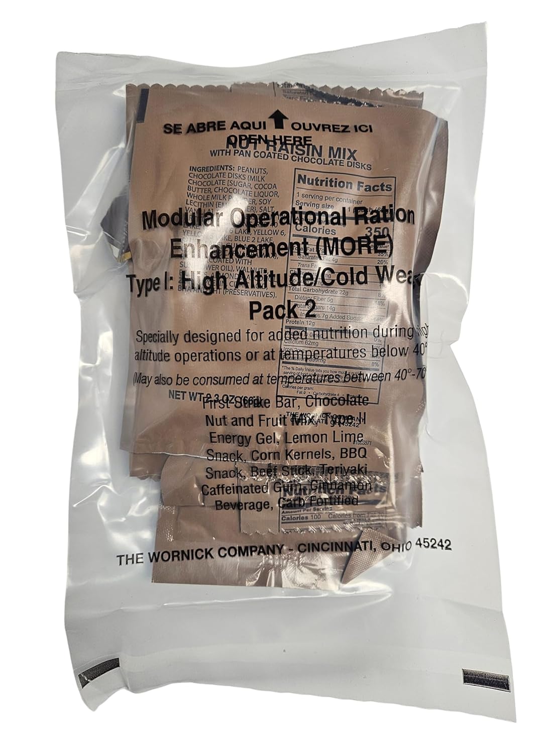 Amazon.com : Authentic USGI M.O.R.E. (Modular Operational Ration Enhancement Food Packet ...