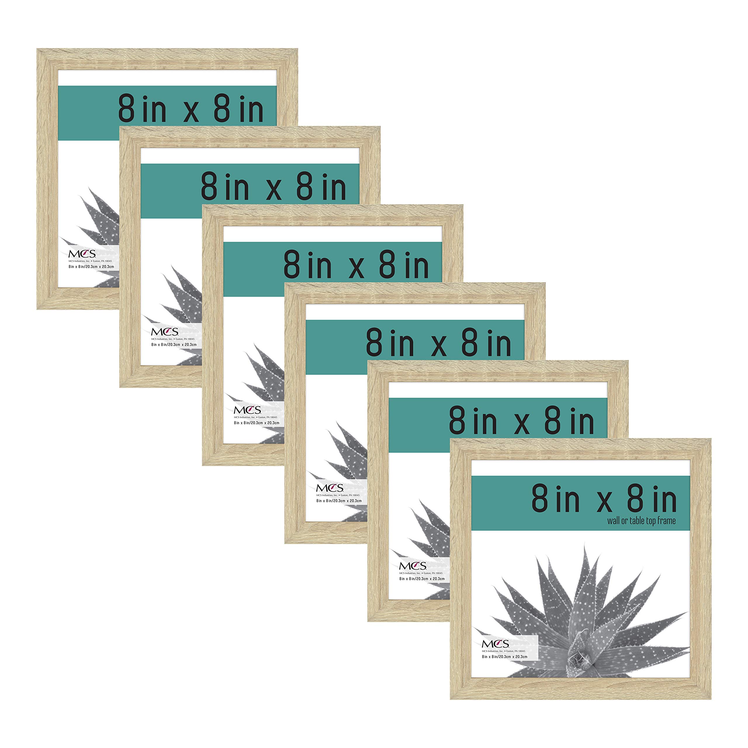 Snapklik.com : MCS Gallery Essential Picture Frame Set 8x8 Natural ...