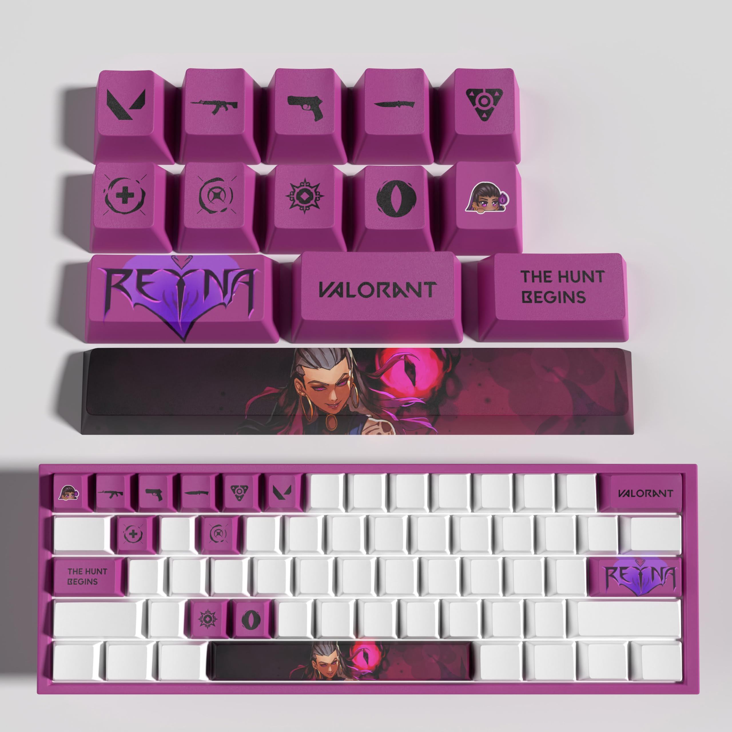Buy Gatokit Valorant Custom Keycaps OEM Profile 14keys PBT Dye Sub ...