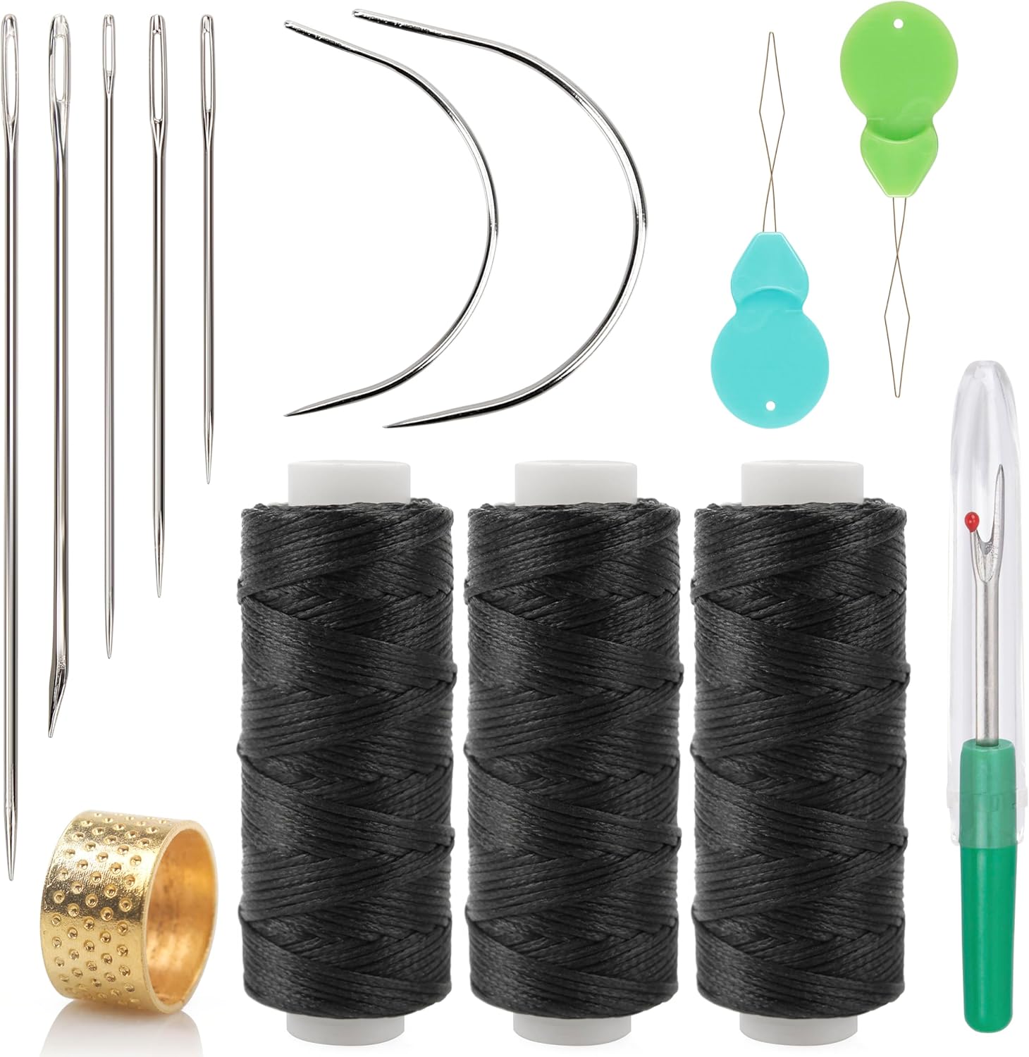 Amazon.com: Ryalan Waxed Thread 96 Yards Hand Sewing Kit Set 210D Flat ...