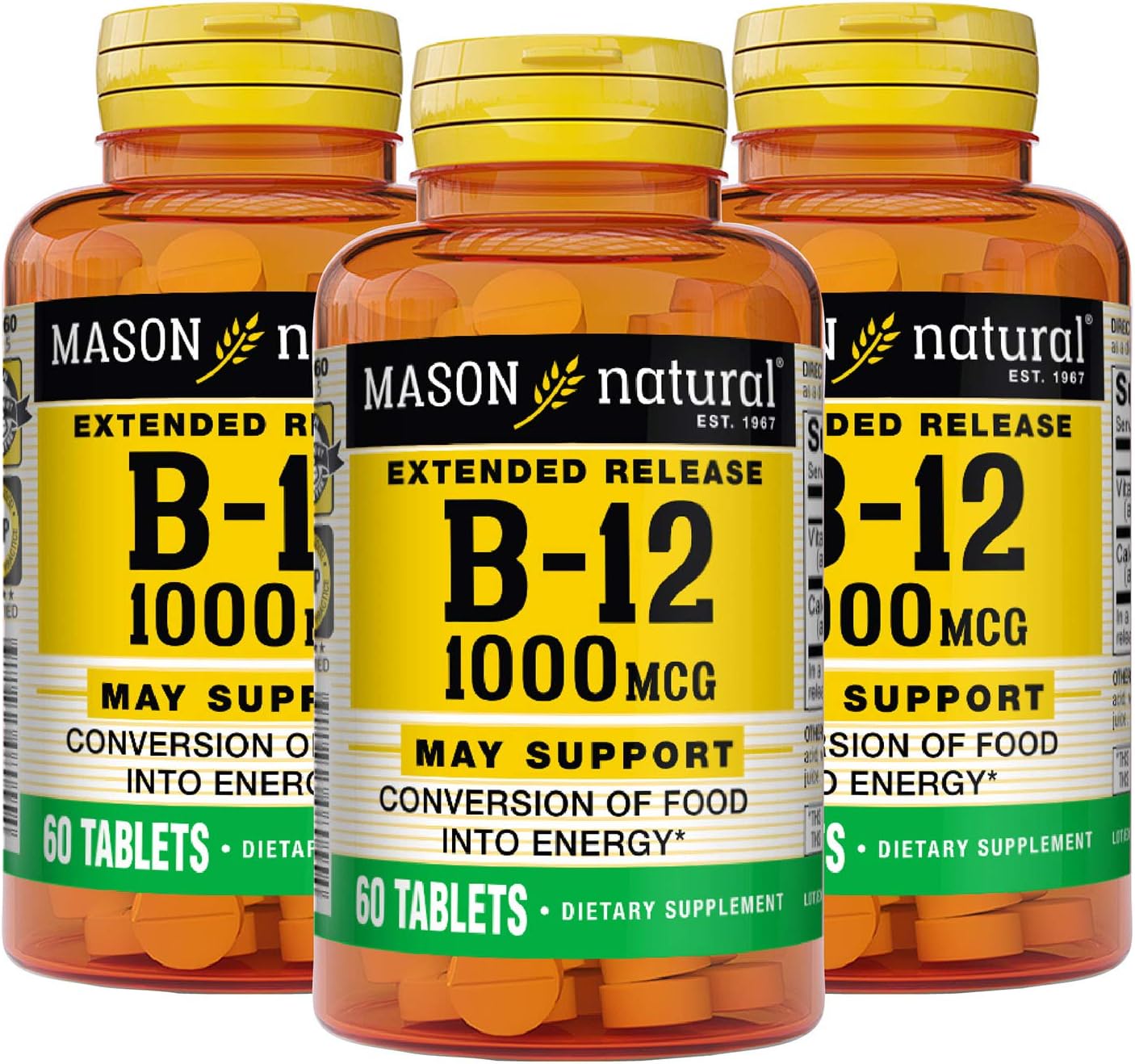 Amazon.com: Mason Vitamins B-12 1000 Mcg Tabletas sublinguales de ...