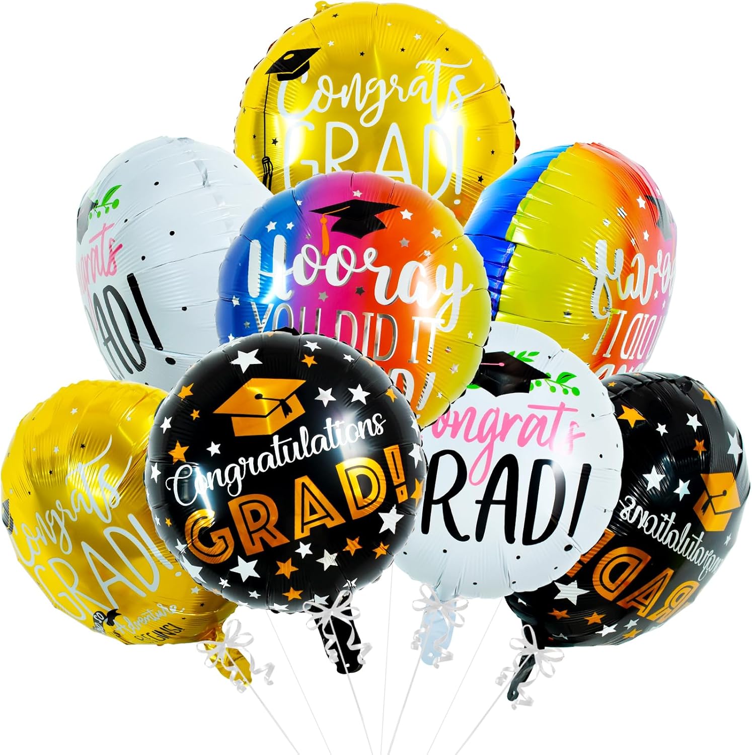 Amazon.com: TONIFUL 2024 Graduation Balloons Set 16Pcs Class of 2024 ...