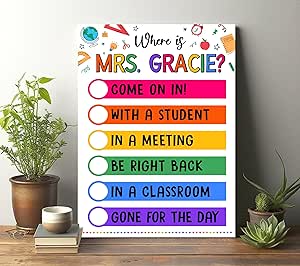 Amazon.com: Where Is The Counselor Door Sign, School Counselors Office ...