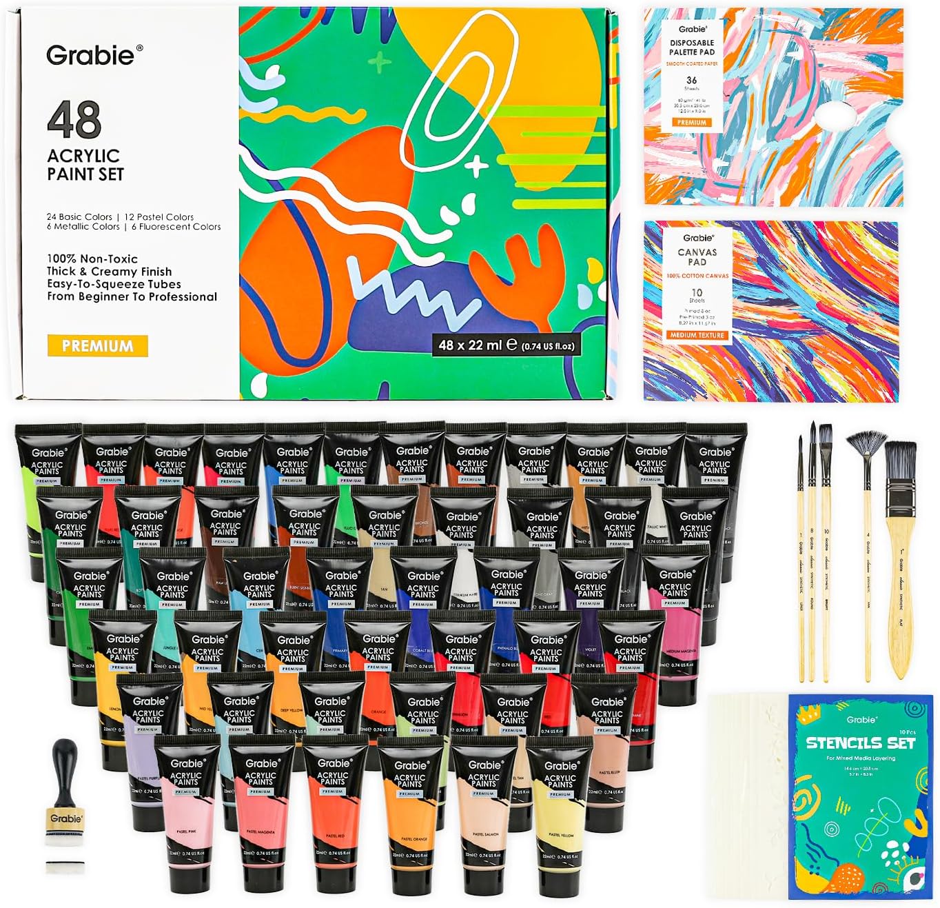 Amazon.com: Artist's Loft Acrylic Paint Tube Set, 48 Count : Arts ...