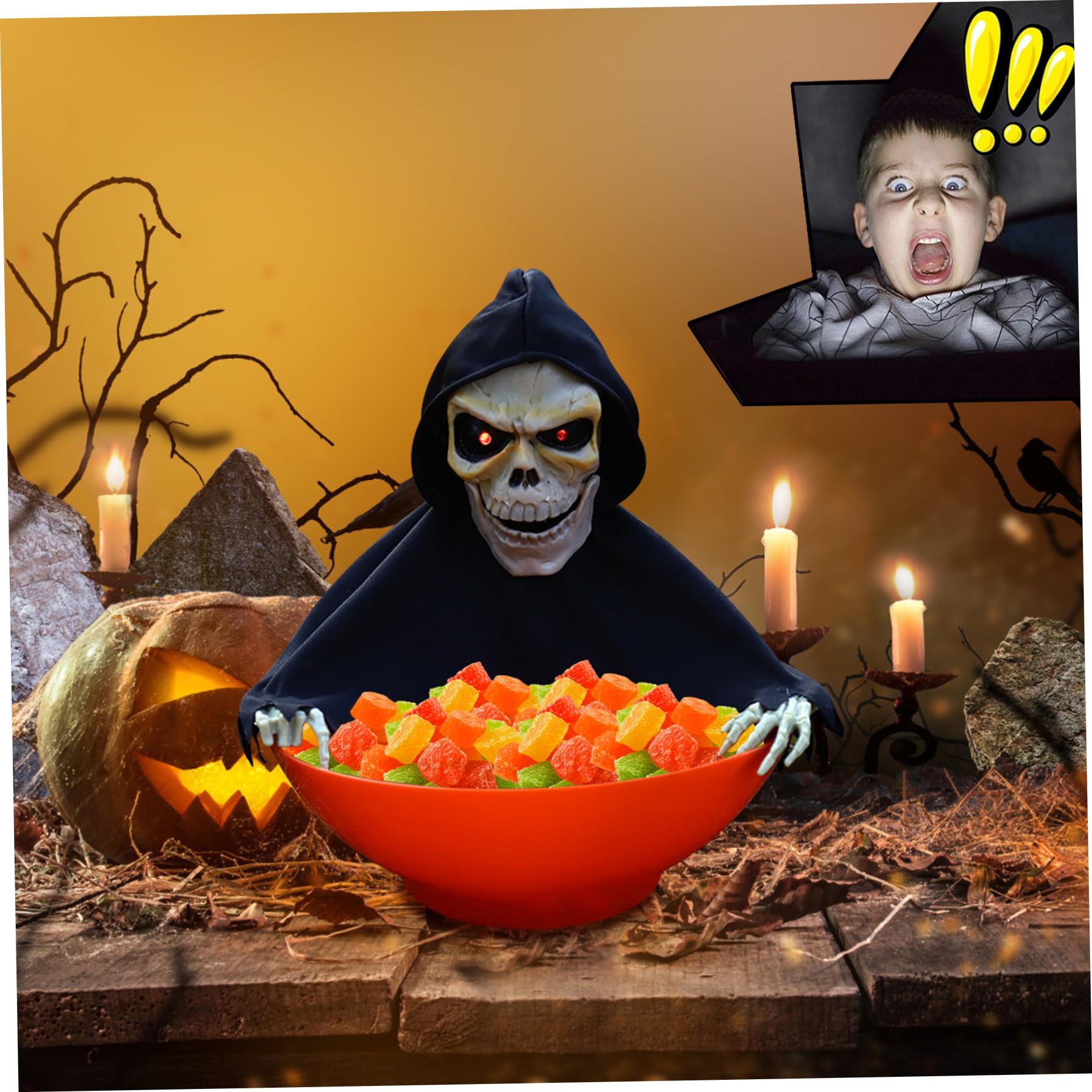 Scary Halloween Candy Bowls Halloween Candy Bowl, Animated Skeleton