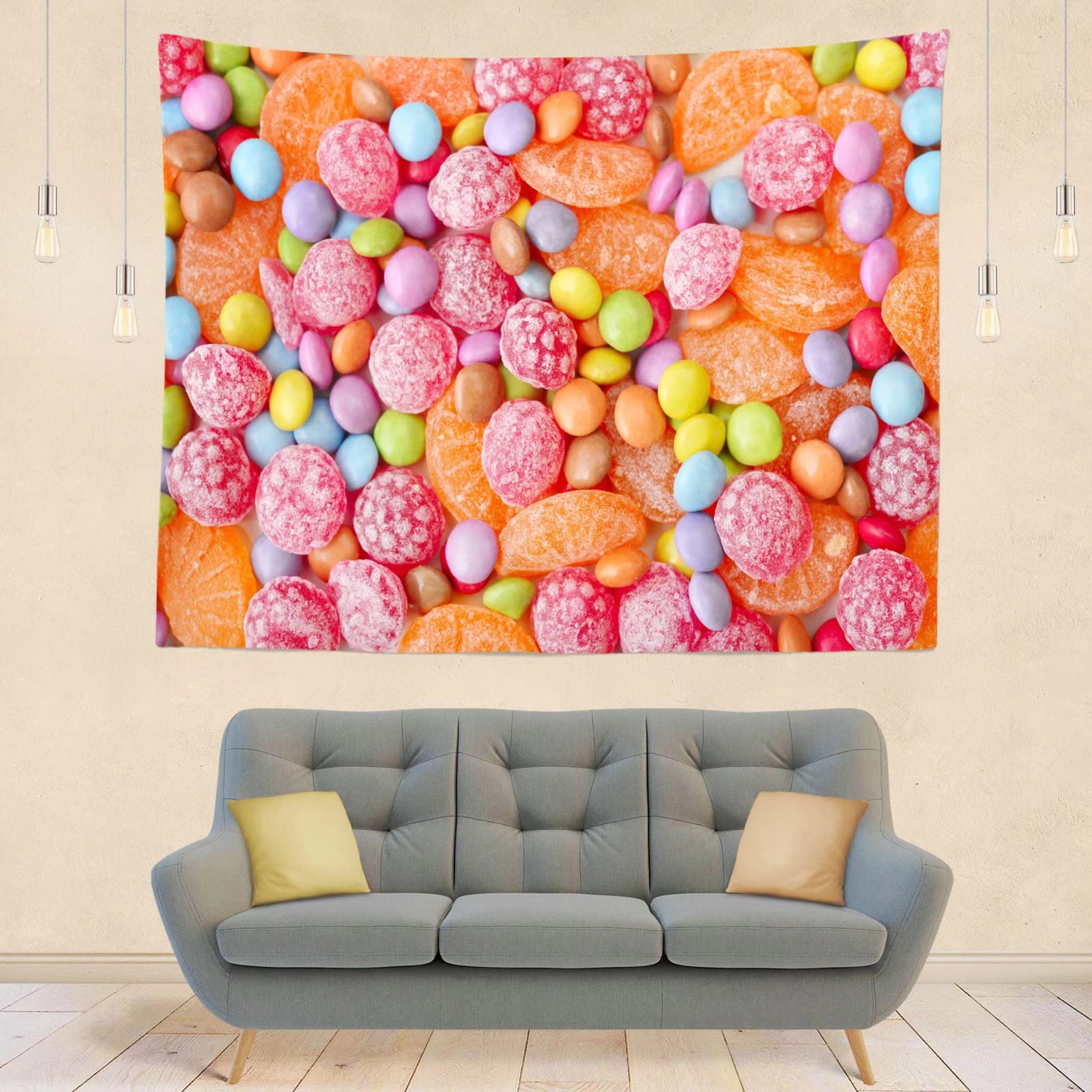 Snapklik.com : 9x6ft Candy Theme Tapestry Backdrop Fruit Hard Candy ...
