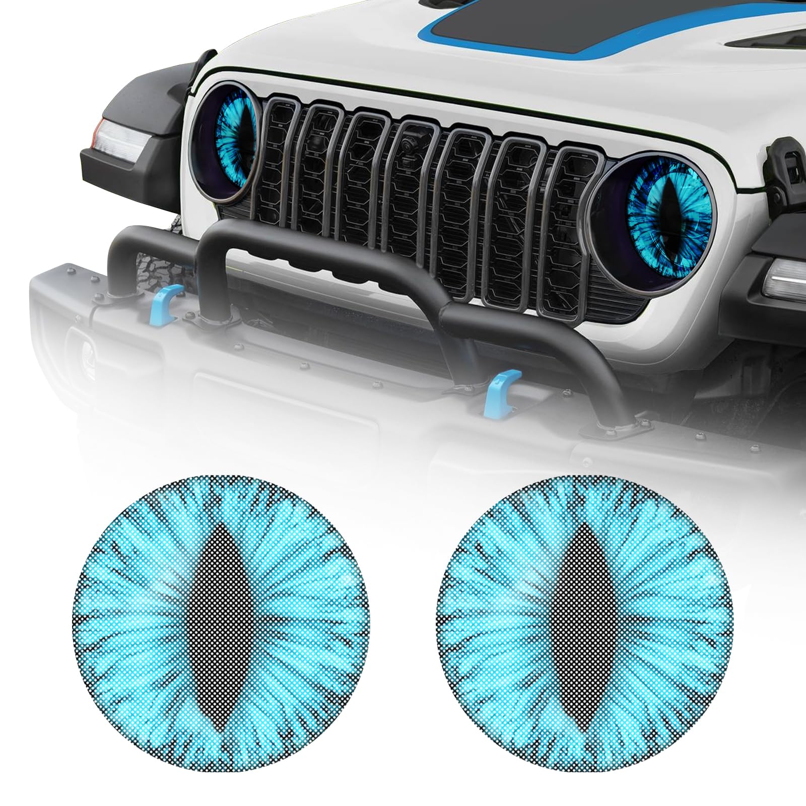 Amazon.com - 1 Pair Beast Eyes Headlight Stickers, 3D Beast Eye Car ...
