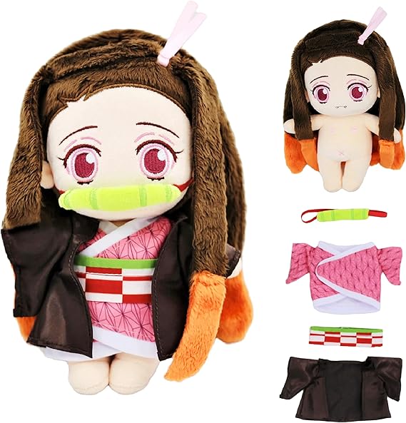 9"/23cm Uoozii Nezuko Kamado Plush Cute Anime Plush Figure with ...