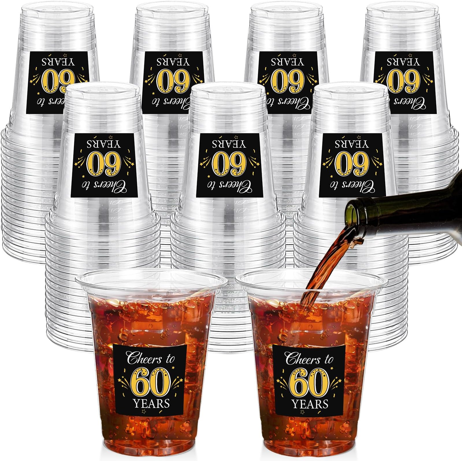Amazon.com: 22 Pieces 60th Birthday Cups Cheers to 60 Years Party Cups ...