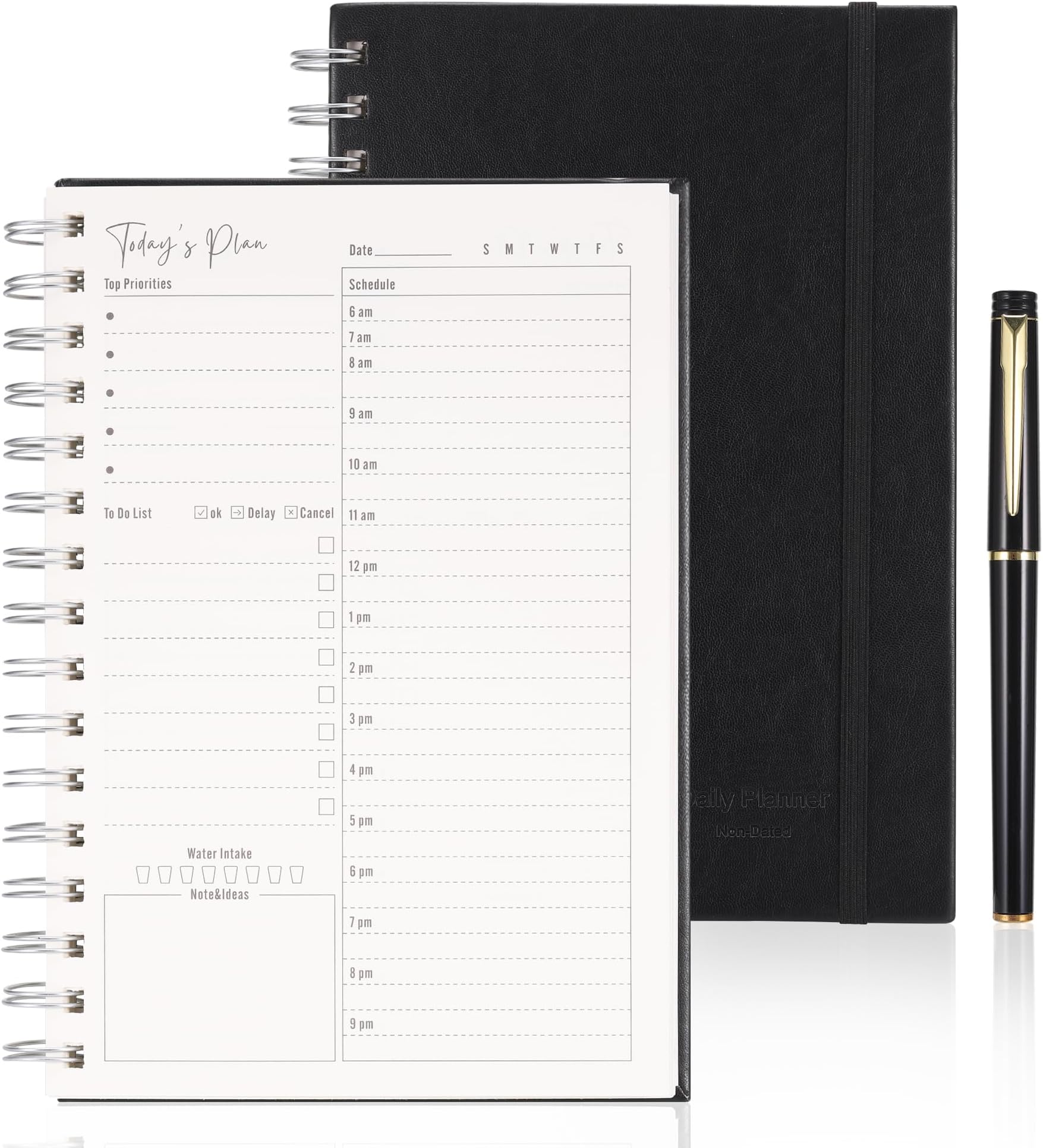 Amazon.com : JIANTA Undated Daily Planner A5, Undated Productivity ...