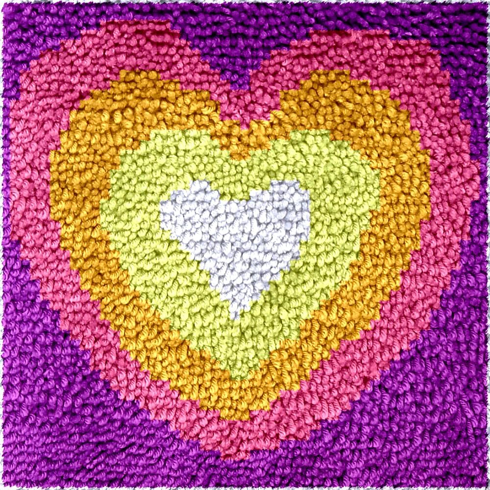 Amazon.com: Shaggy Latch Hook Kit 12 Inch X 12 Inch -Flower Power