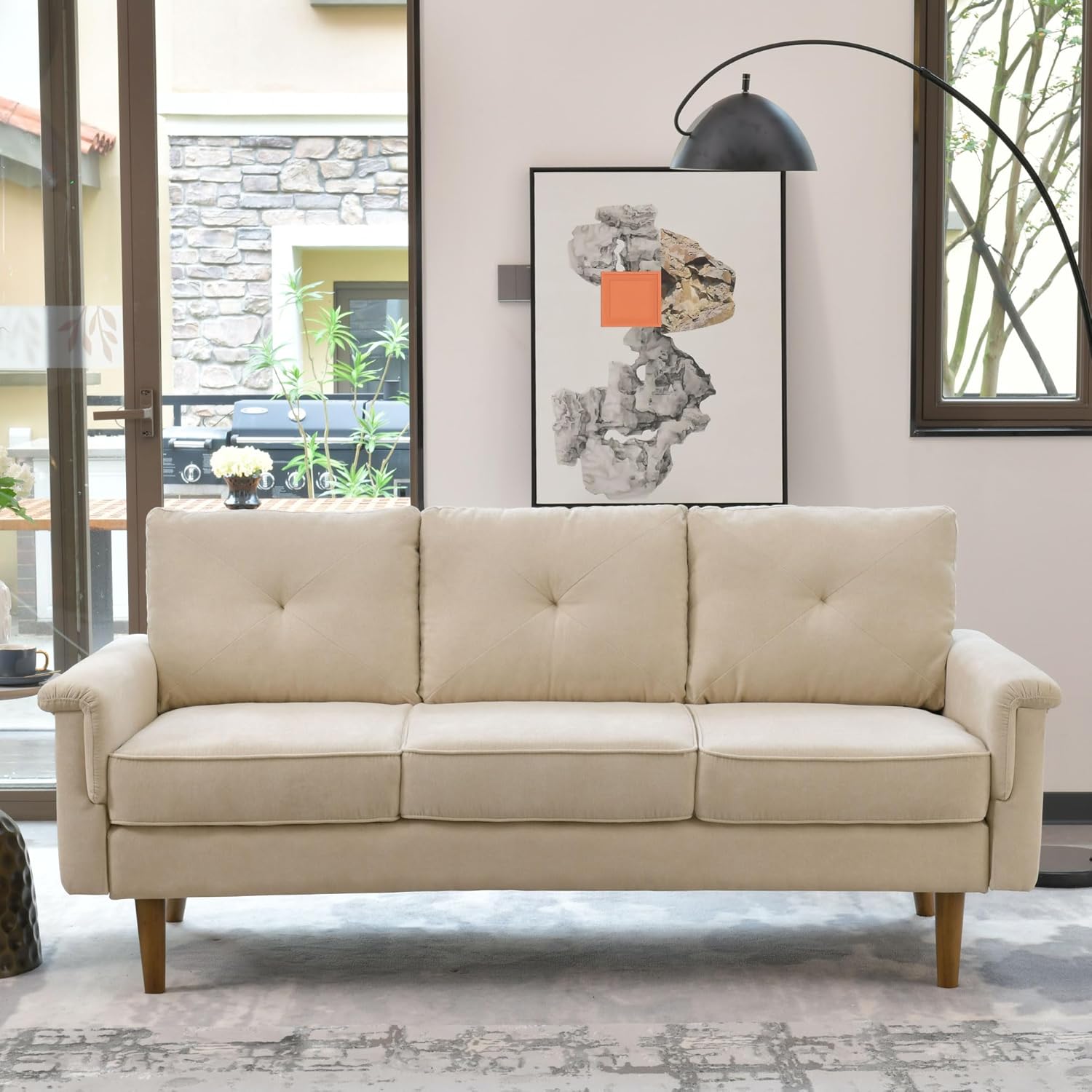 Amazon.com: CAODOC 71" Modern Upholstered Sofa Couch 3 Seater Couches ...