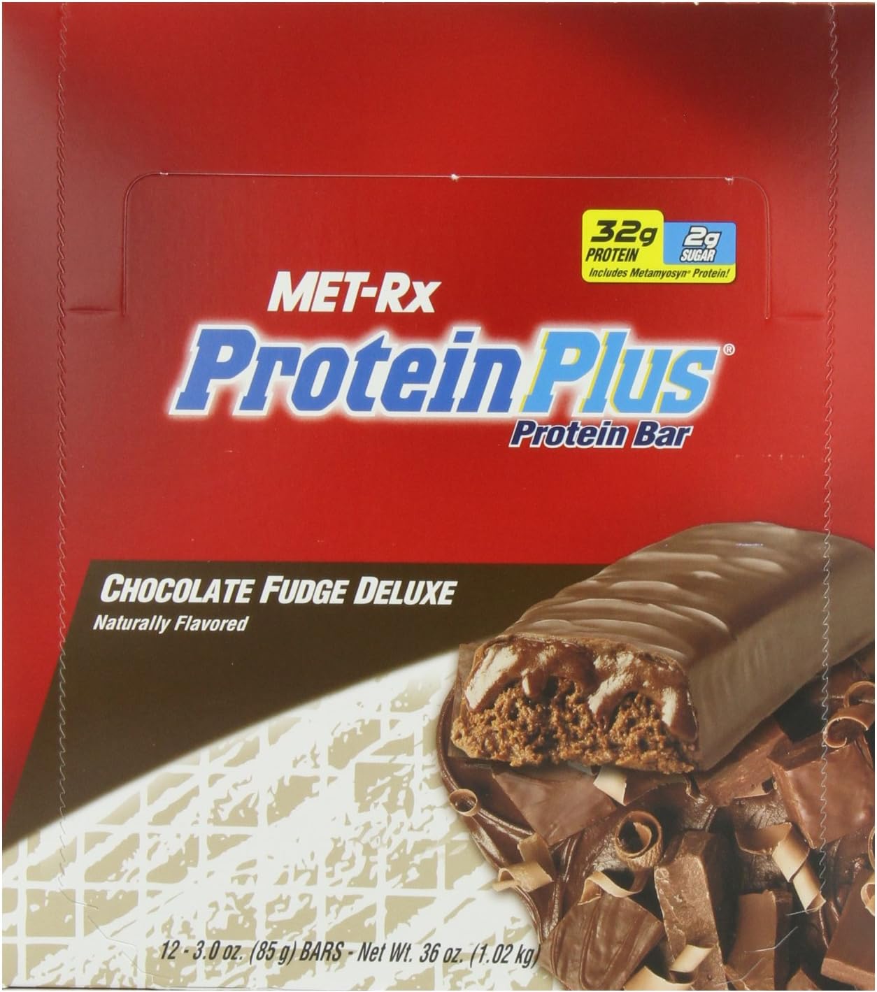 Amazon.com: MET-Rx Protein Plus Protein Bar, Chocolate Fudge Deluxe, 3 ...