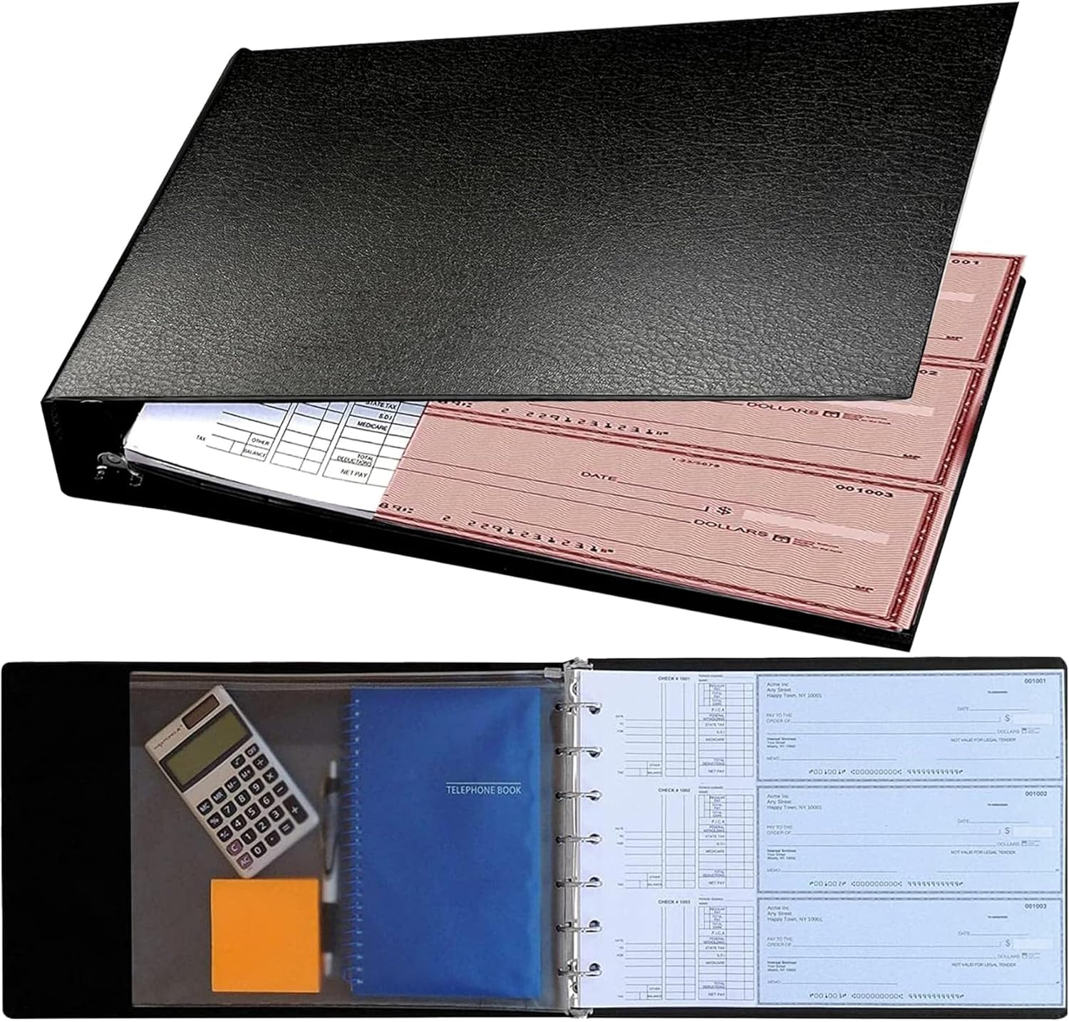 Amazon.com : Office Werks Premium 7 Ring Check Binder for Business ...