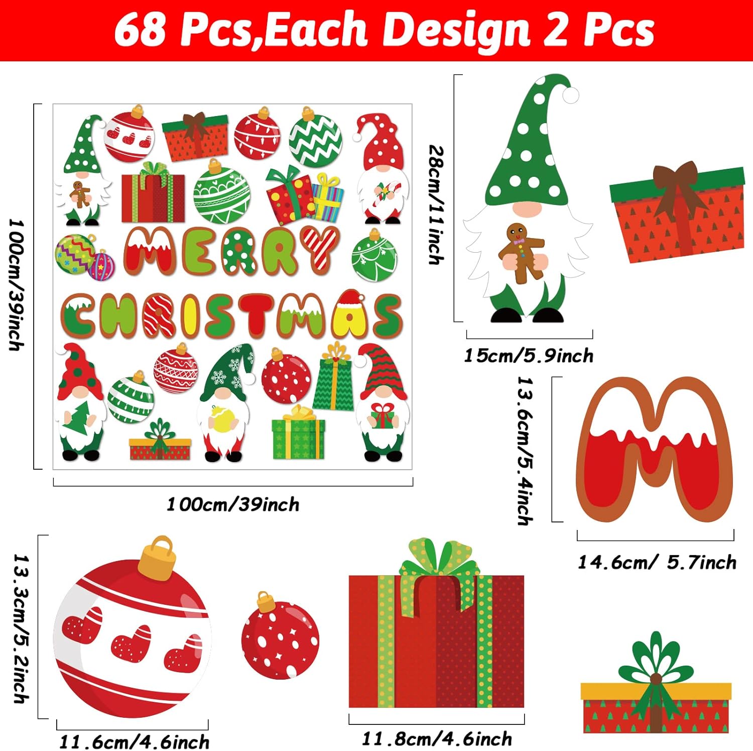 Buy Christmas Bulletin Board Decorations Set Christmas Gnomes Bulletin ...