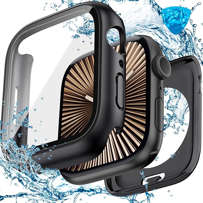 Amazon.com: 3 in 1 Goton Waterproof Hard Case for Apple Watch Screen ...