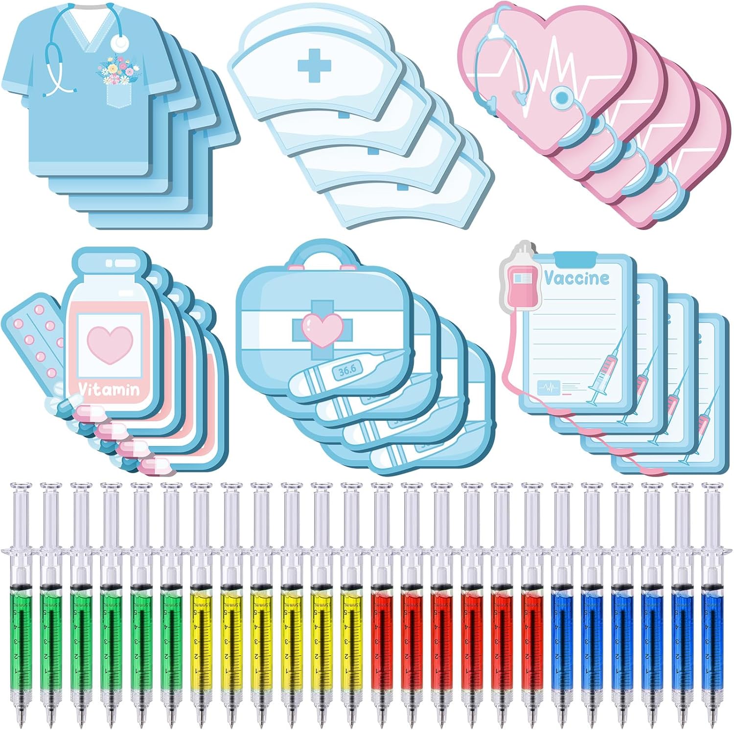 Amazon.com : Resholder 24 Sets Mini Funny Nurse Sticky Notes with ...