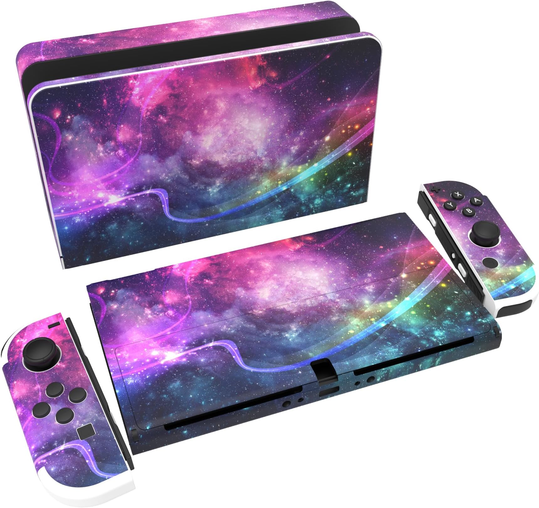 Amazon.com: PlayVital Full Set Custom Stickers for Nintendo Switch OLED ...