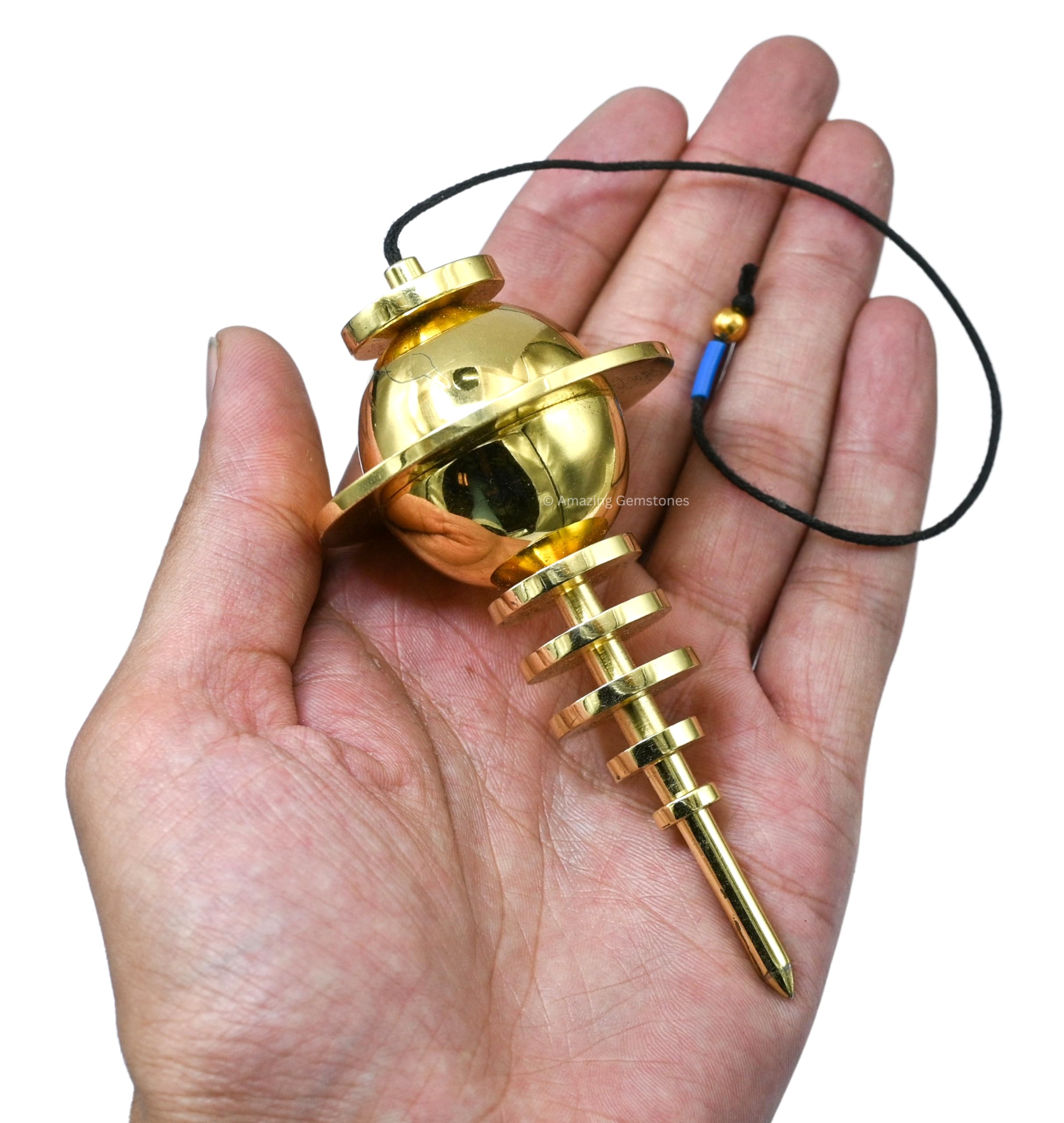 Healing Metal Pendulums for Divination, Extra Large Gold Chakra ...