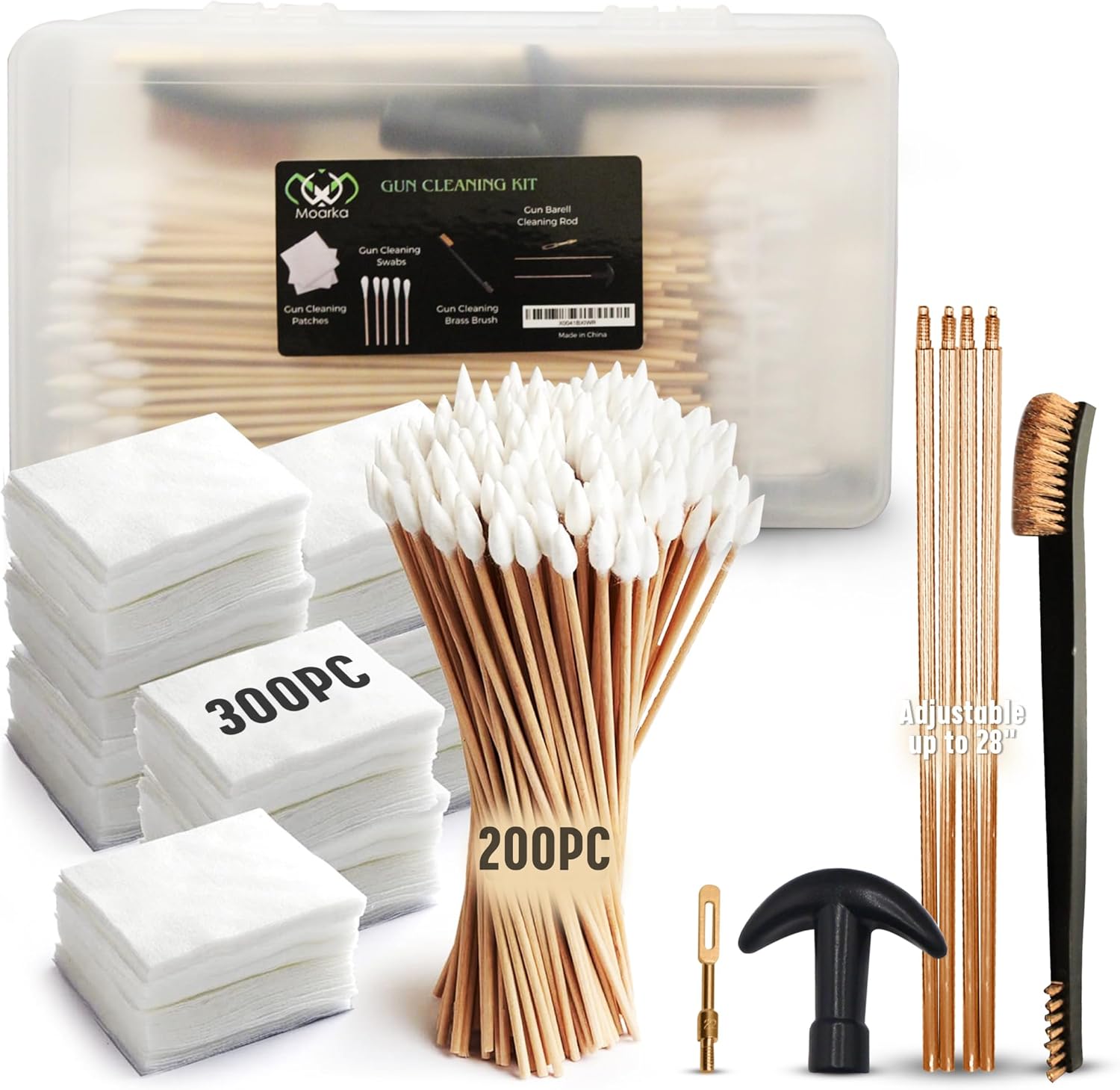 Amazon.com : Gun Cleaning Supplies in Storage Box – 300Pcs Gun Cleaning ...