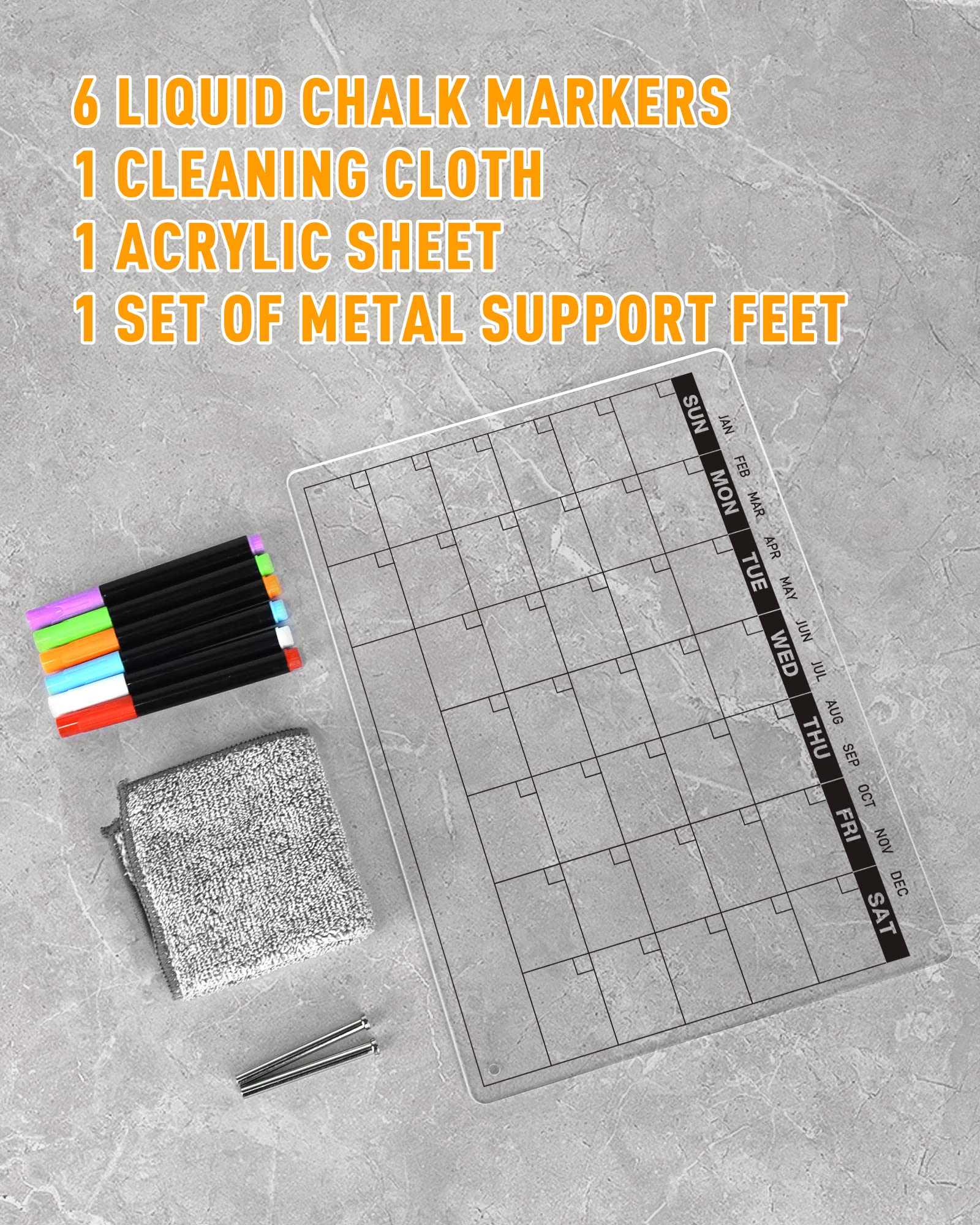 Snapklik.com : Acrylic Dry Erase Calendar Board To Do List Desktop ...
