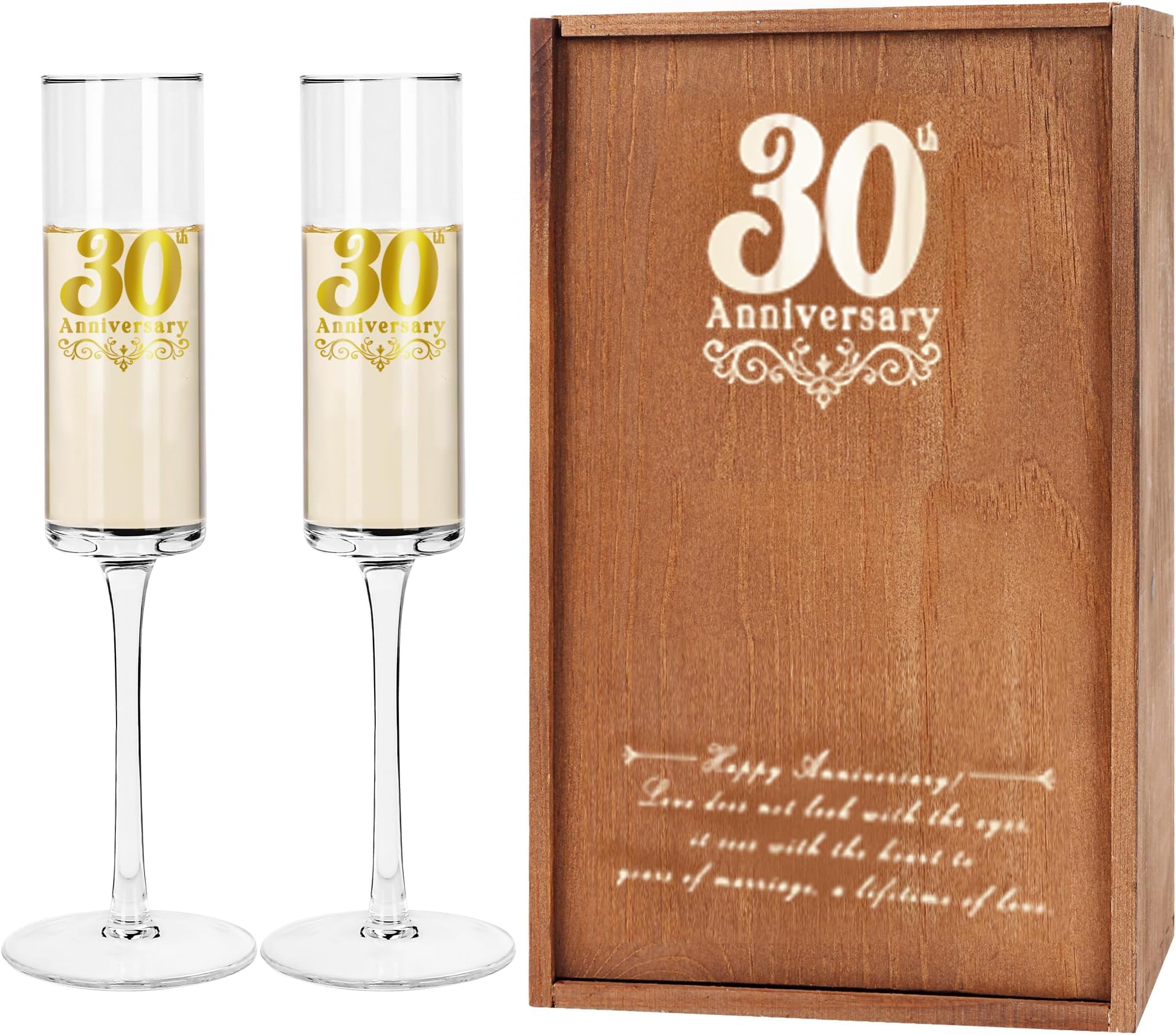 Amazon.com | Perfectinsoy 30 Years Happy Anniversary Whiskey Glass Gift ...