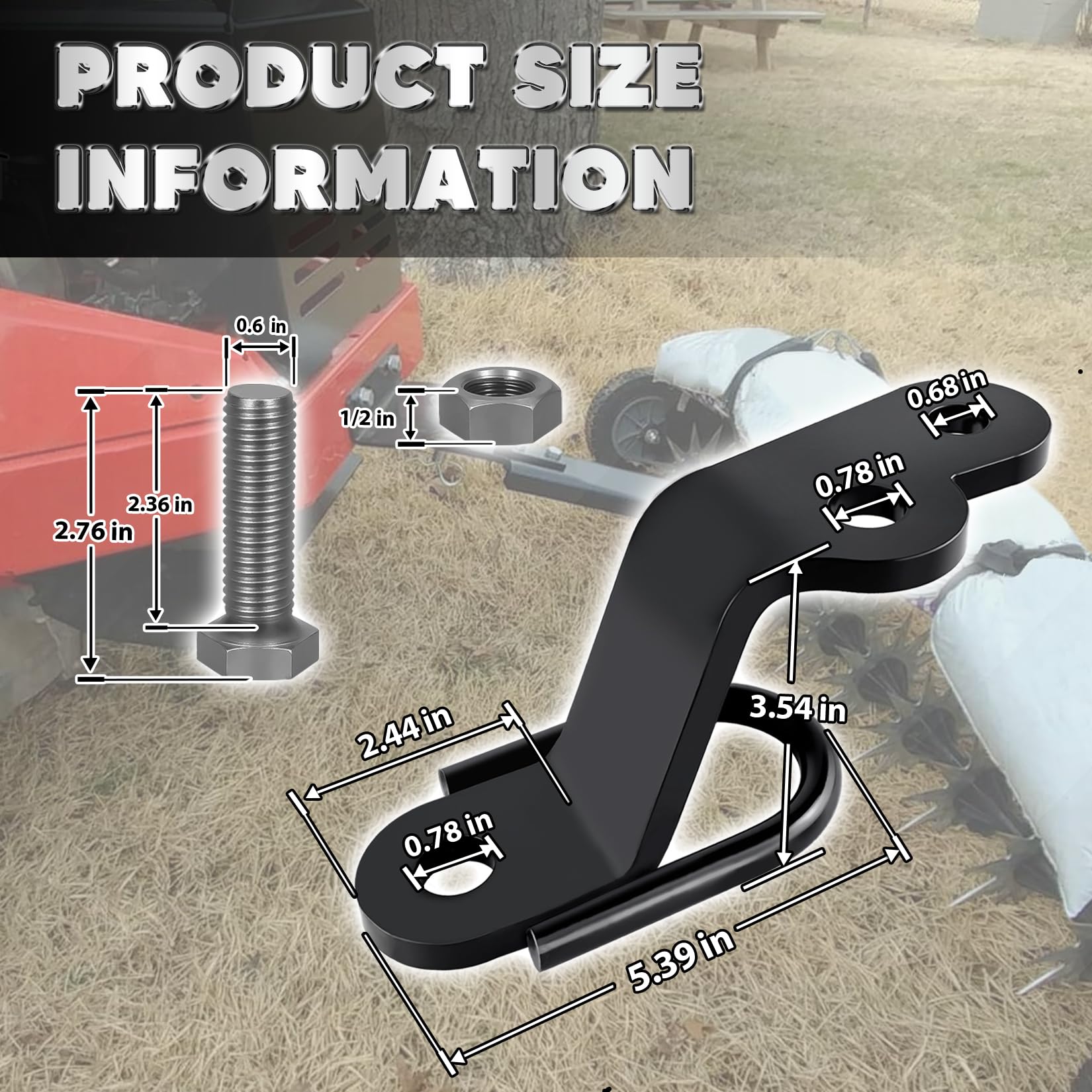 Snapklik.com : Three-Way Hitch Attachments Fit For ATV/UTV Type ...