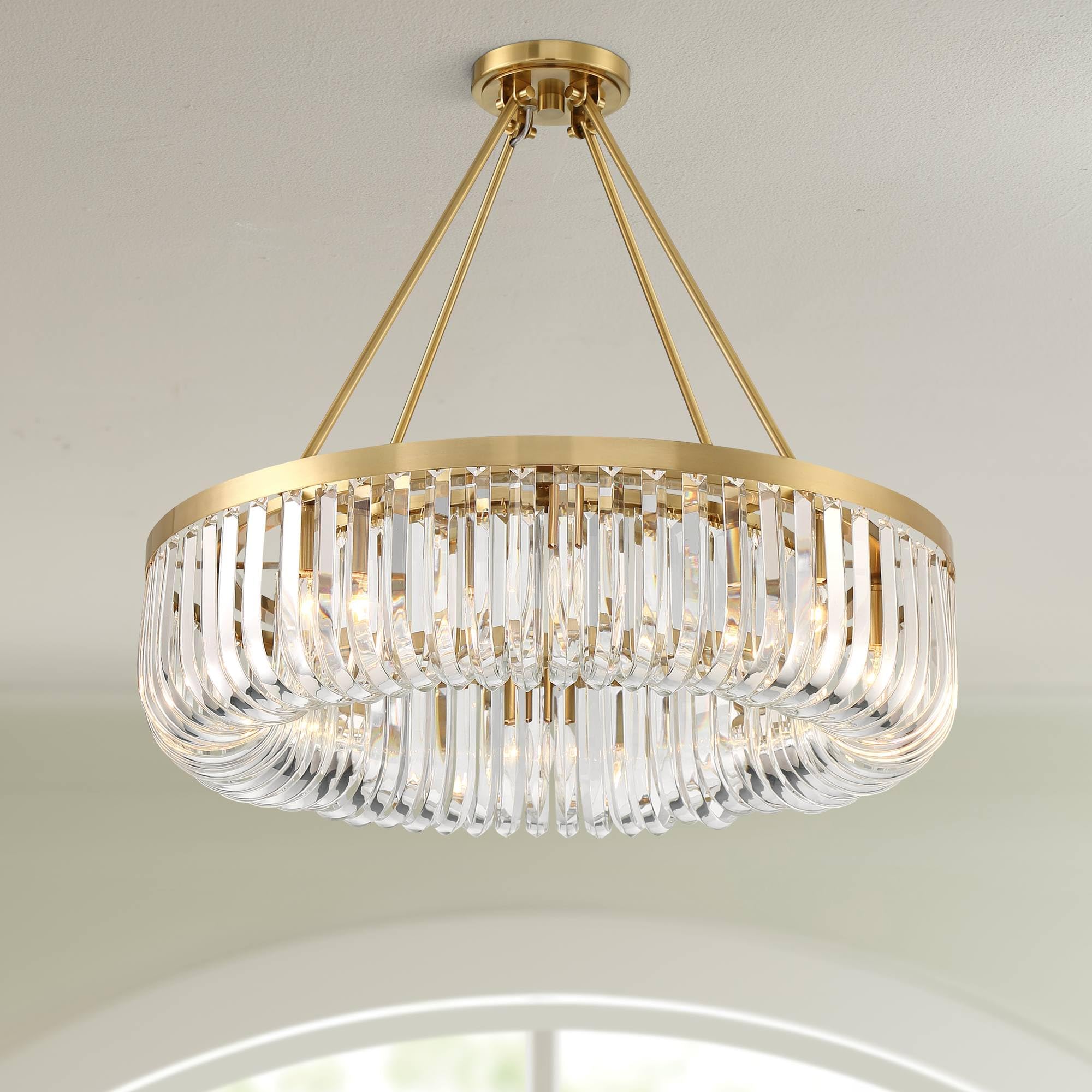 Possini Euro Design Jenna Modern Glam Ceiling Light Semi Flush-Mount ...