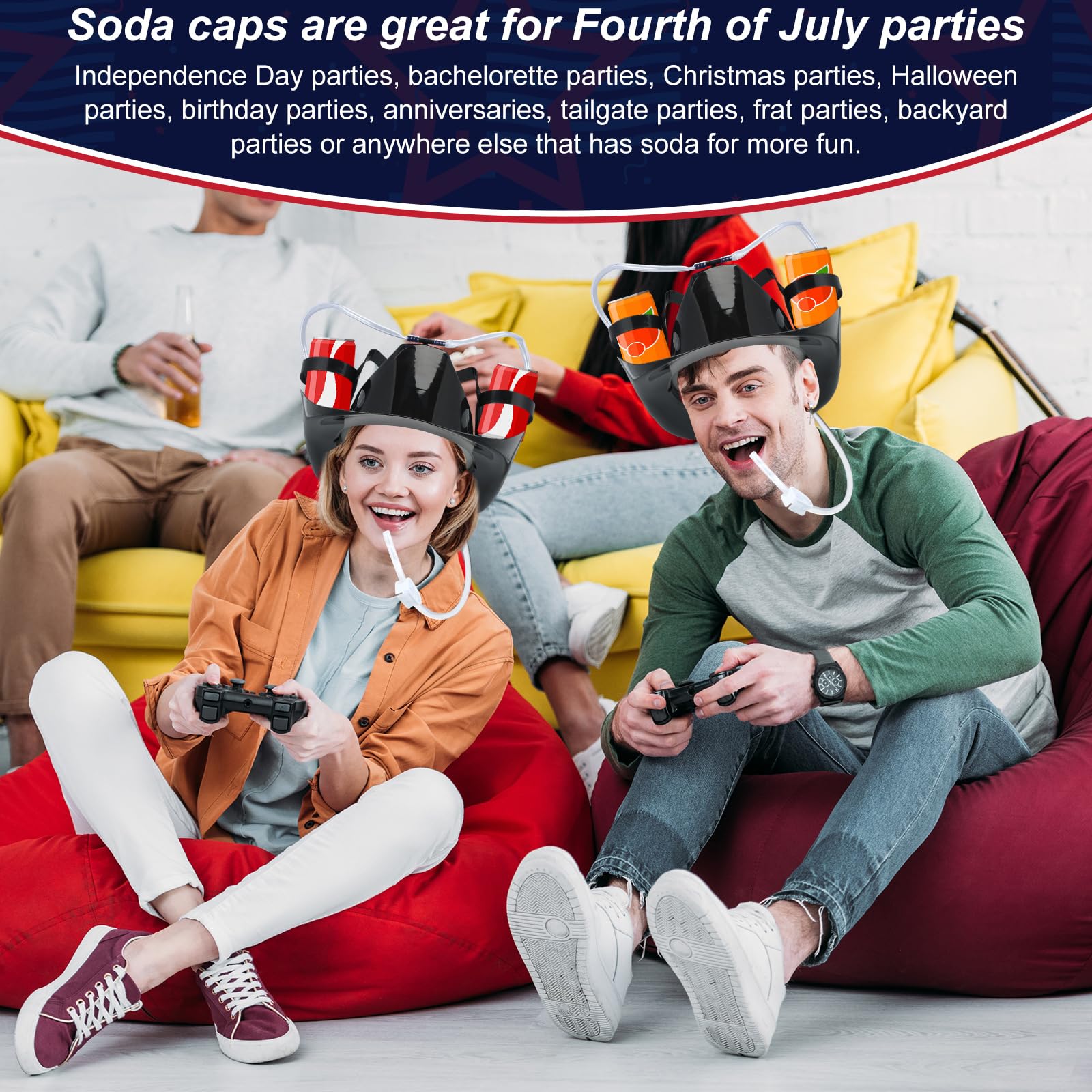 Snapklik.com : Jenaai 2 Pcs Juice Helmet Soda Hat