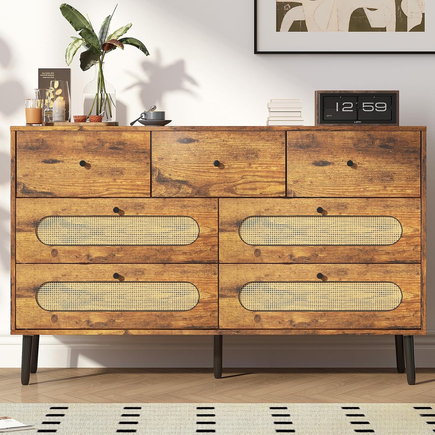 Amazon.com: Mjkone Large Storage Drawers Table Multifunctional Dresser ...