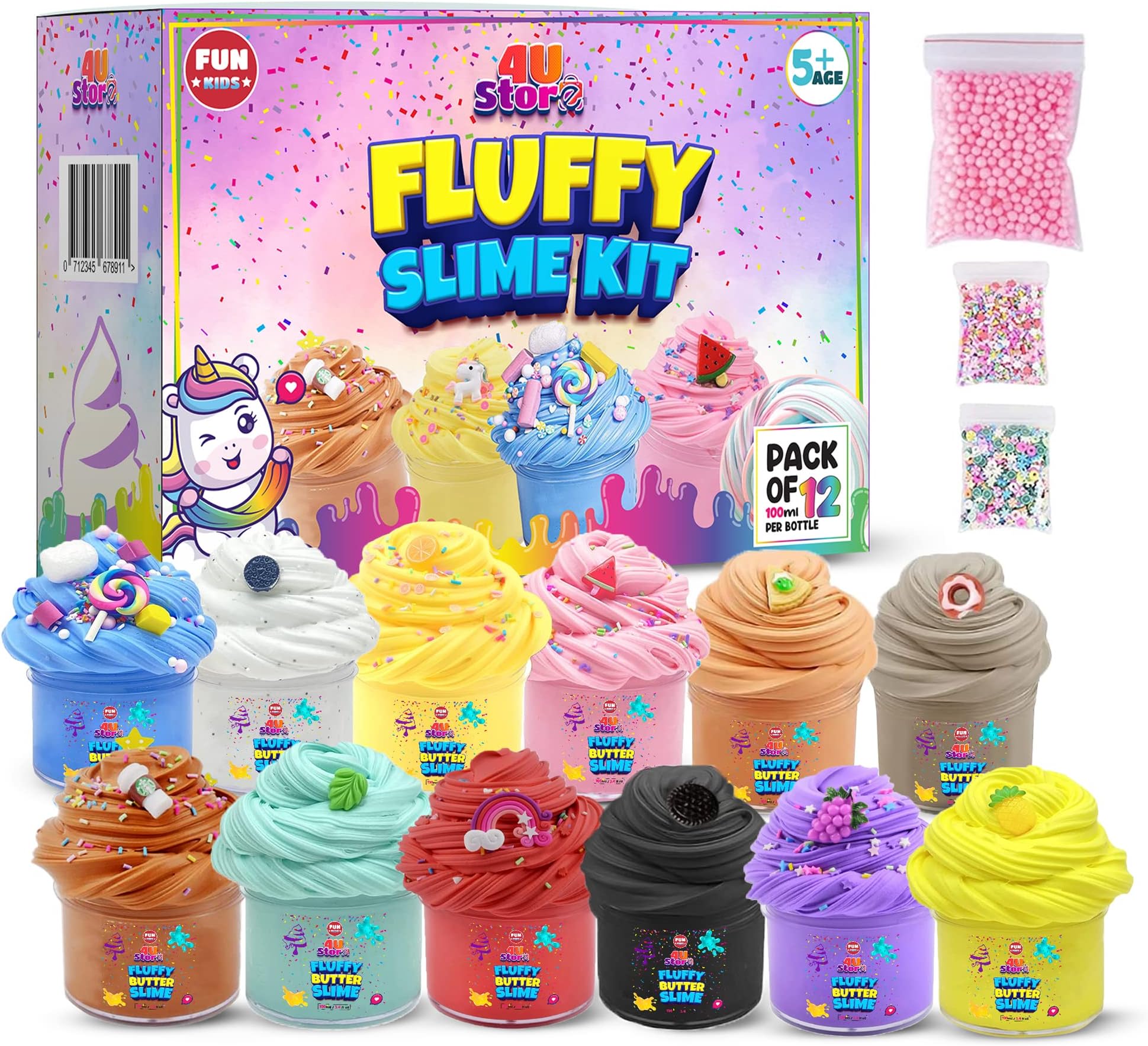 4USTORE Ultimate DIY Slime Kit for Kids-Non-Sticky,Soft & Scented to ...