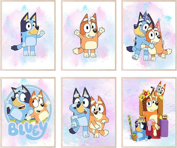 Amazon.de: BigWig Prints Bluey Poster – Bluey Room, Bluey Bedroom Decor ...
