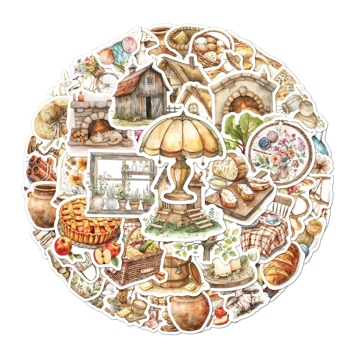 Amazon.com: Pack 50 Pcs Vintage Cottagecore Stickers for Water Bottles ...