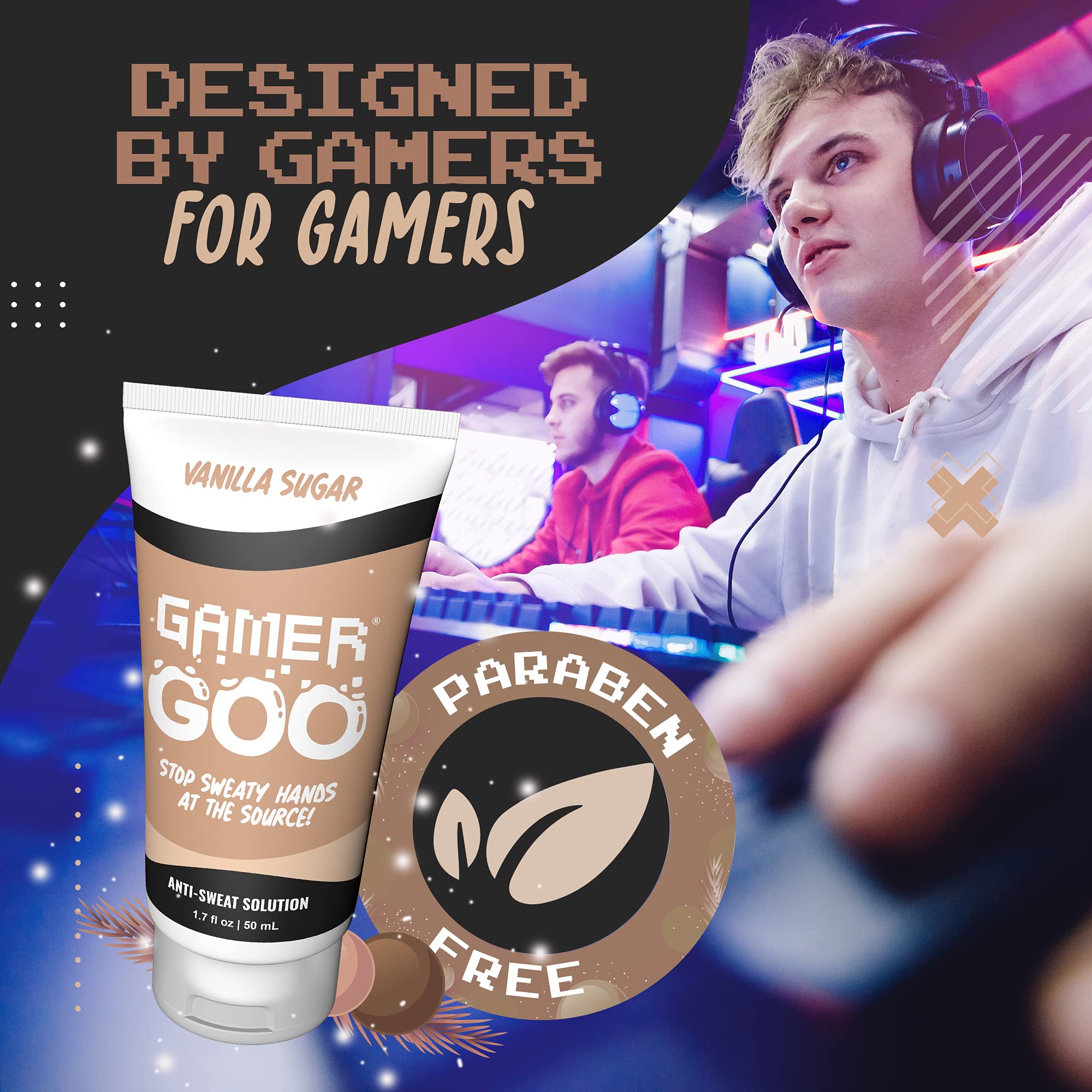 Gamer Goo - Antiperspirant for Hands, Non-Sticky Drying Lotion for ...