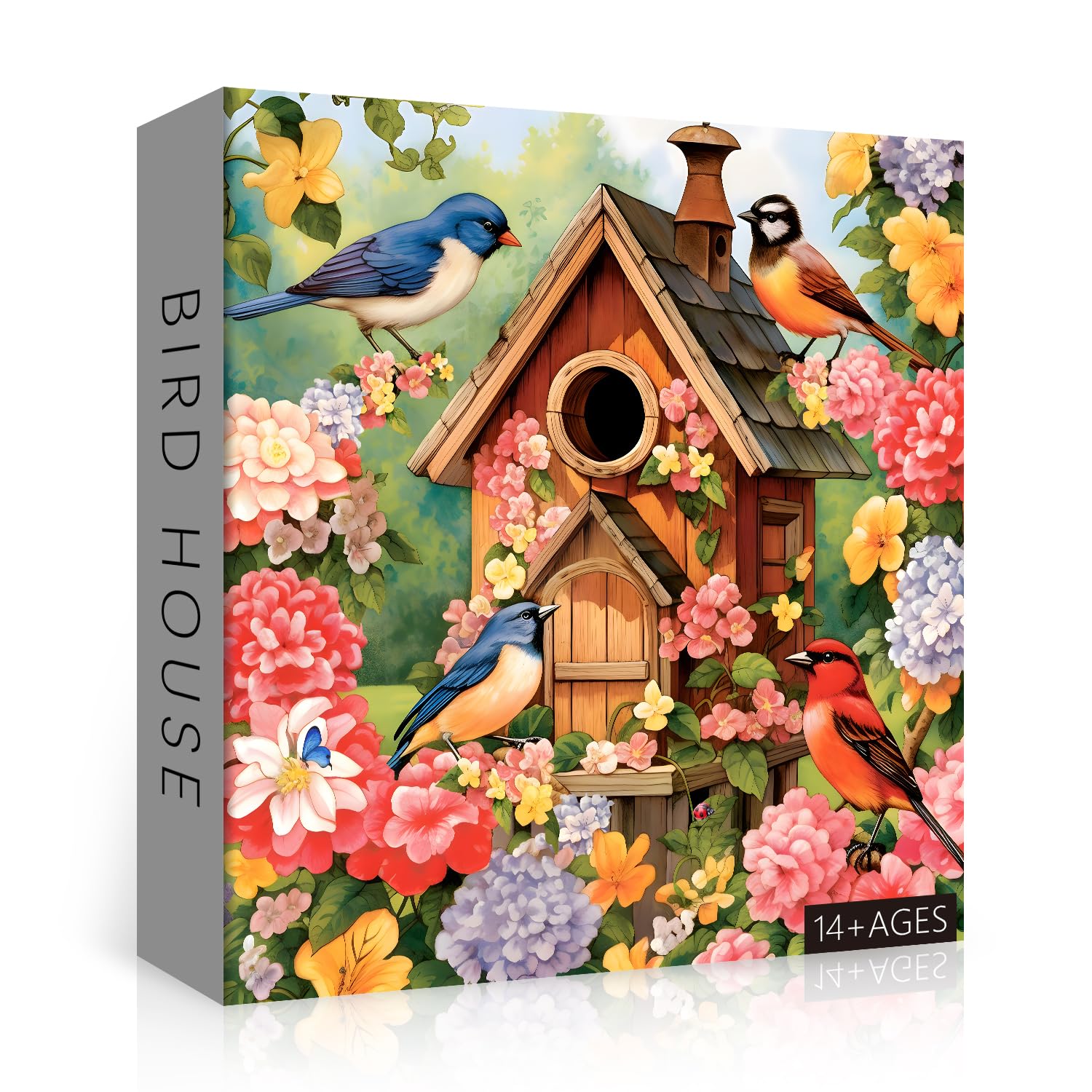 Amazon.com: Bird Puzzle for Adults 1000 Pieces, Garden Birdhouse Jigsaw ...