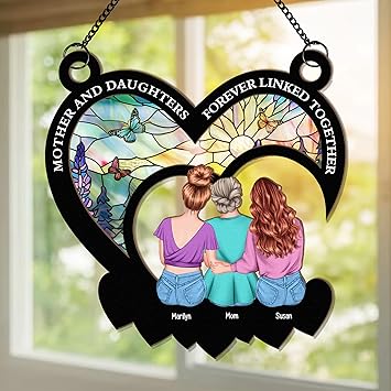 Amazon.com: Macorner Personalized Mom from Daughter Window Hanging ...