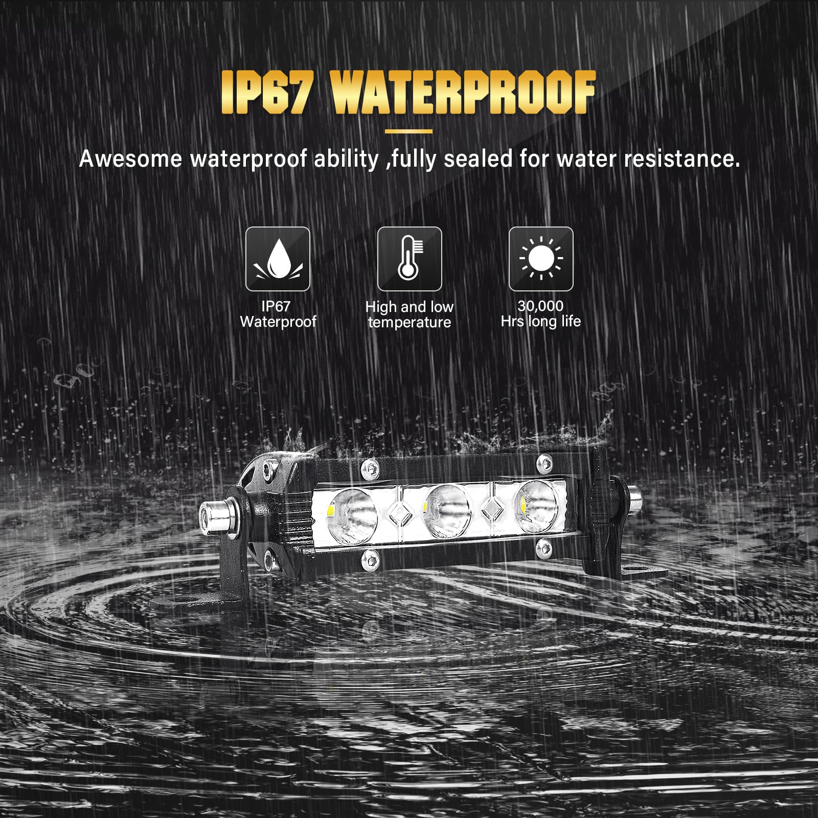 Snapklik.com : 2pc 5 Inch 15W Single Row Led Light Bar Spot Beam Slim Off Road Light Fog Work ...