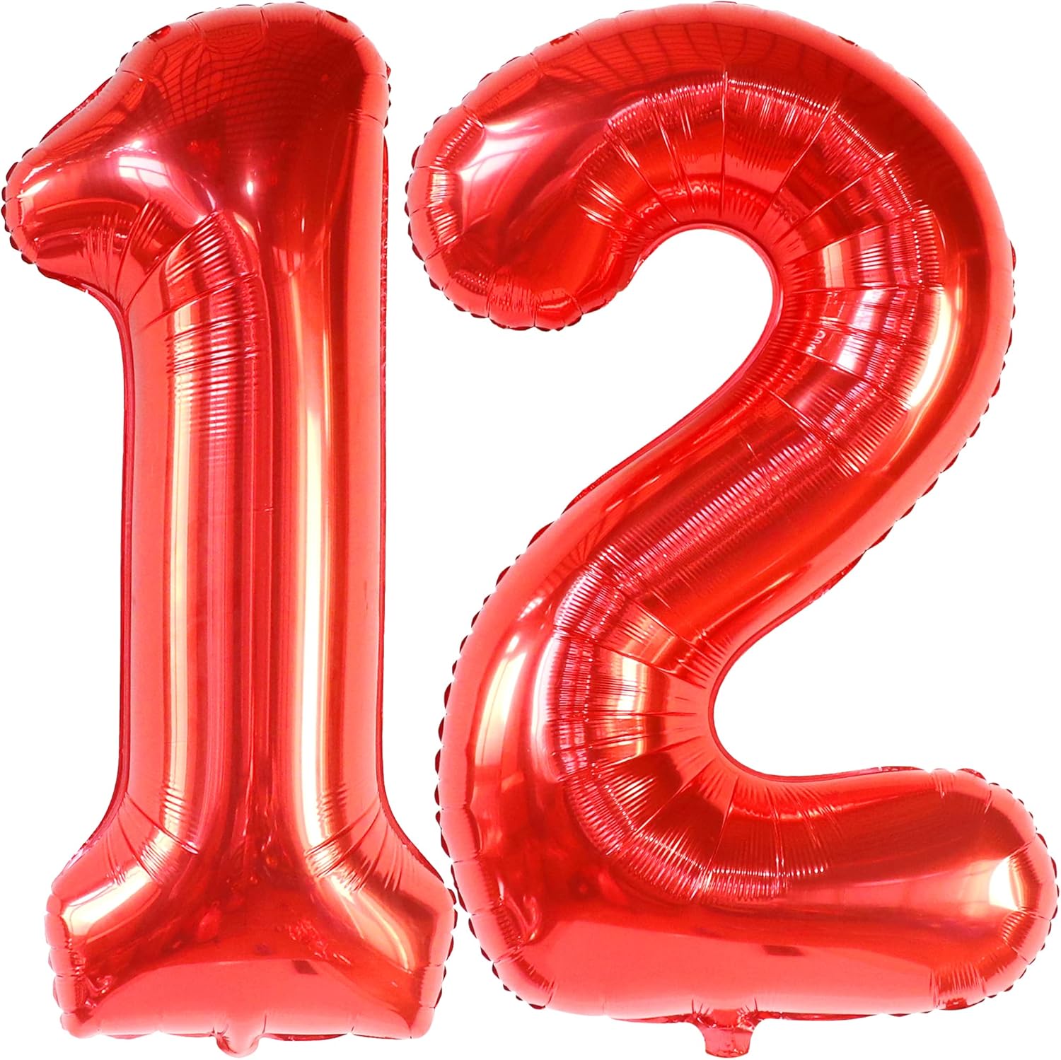 Amazon.com: KatchOn, Giant Red 12 Balloon Number - 40 Inch | 12 Year ...