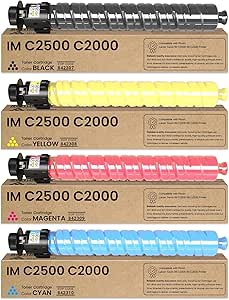 Amazon.com: IM C2500 IM C2000 Toner Cartridge IMC2500 IMC2000 4-Pack 842307 842310 842309 842308 ...