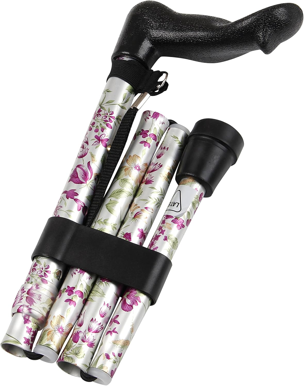 HOMECRAFT Comfy Grip Sticks, Woodland Flower, Folding, Walking Stick ...