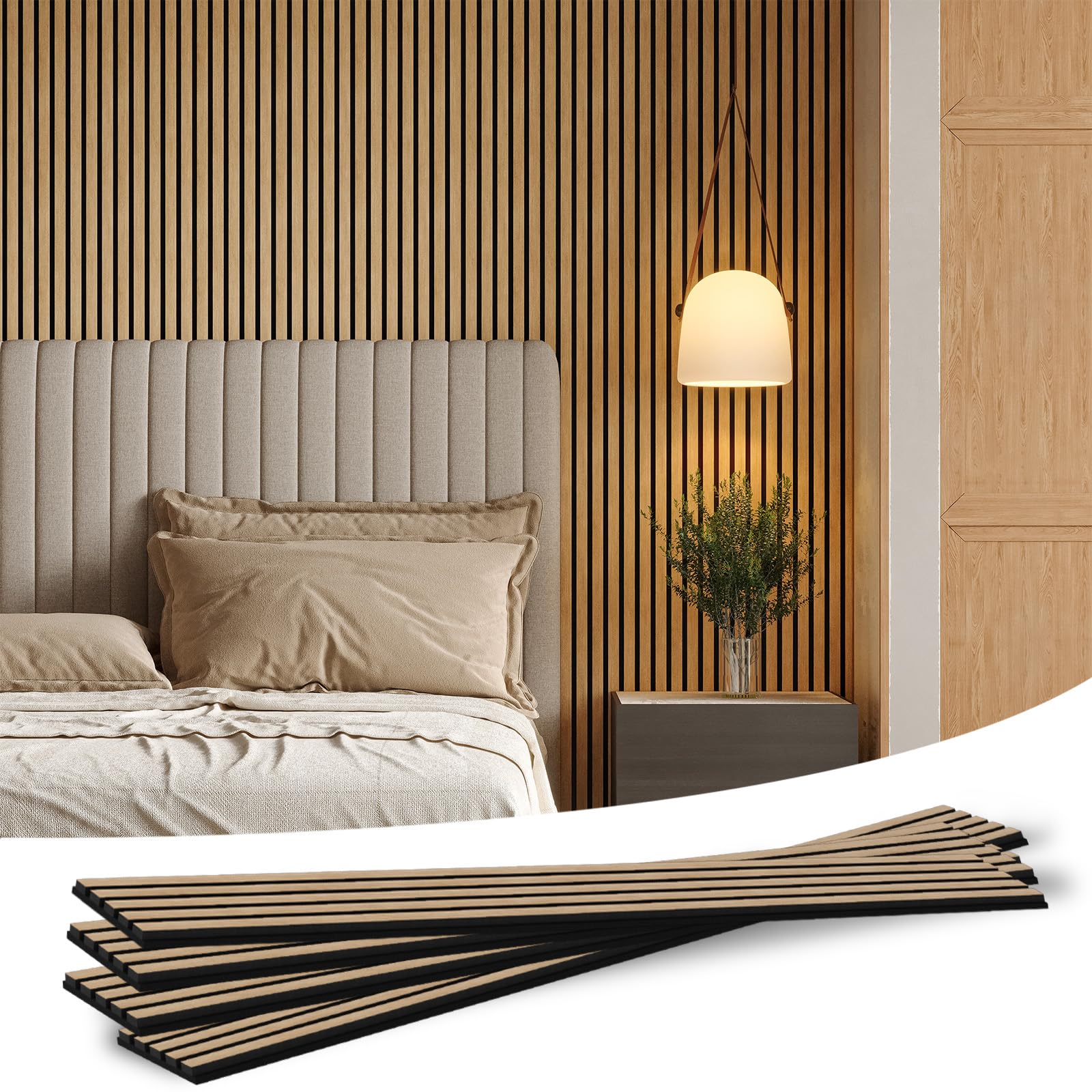 Wood Slat Acoustic Panels For Wall And Ceiling 3d Fluted | Desertcart GB