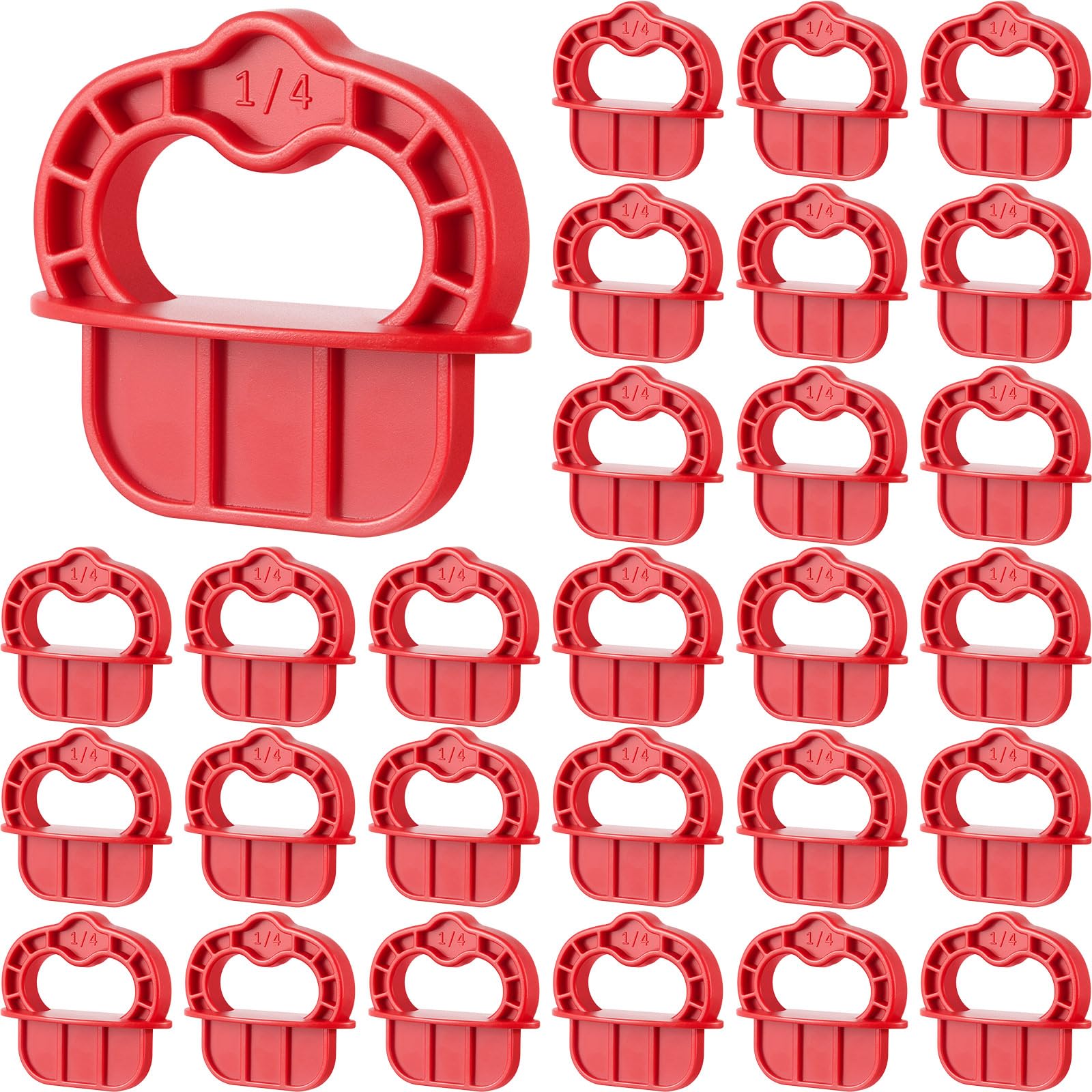 Snapklik.com : Vercraft 48 Pcs Red 1/4 Inch Deck Spacer Board Jig Gap Board